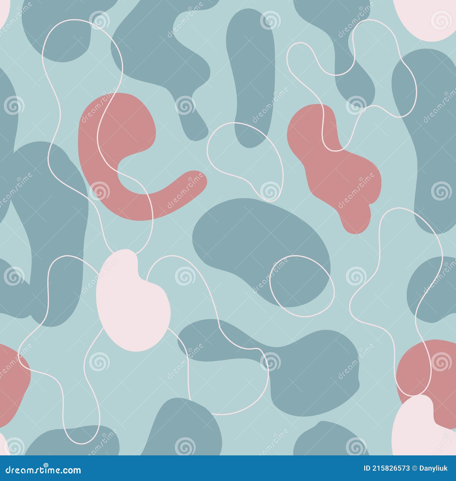 Abstract Colorful Background with Overlapping Organic Shapes Stock ...