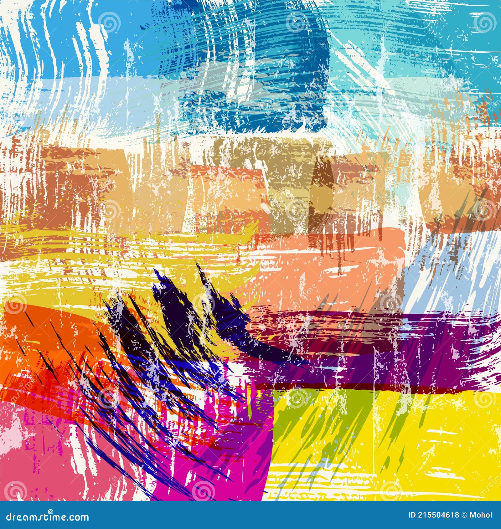 Abstract Colorful Background Pattern, with Paint Strokes and Splashes ...