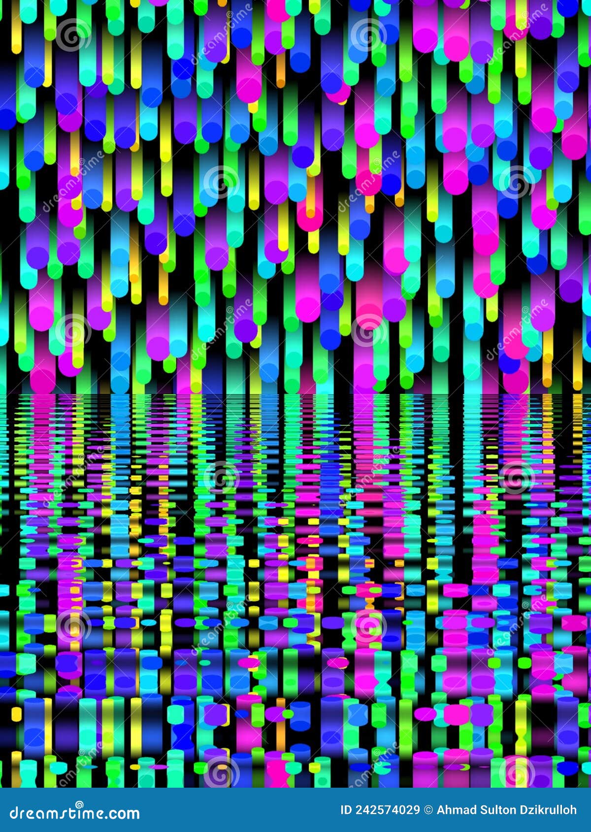 Abstract Colorful Background of Rainbow Rain 3d Effect Stock ...