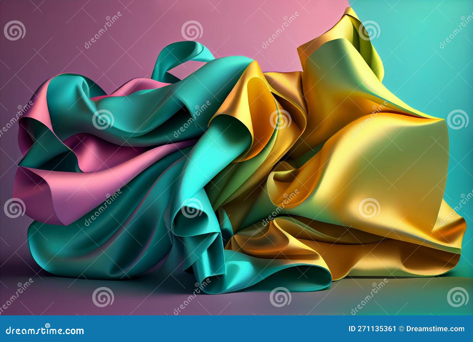 Abstract Colorful Background with Silk Fold Stock Image - Image of ...