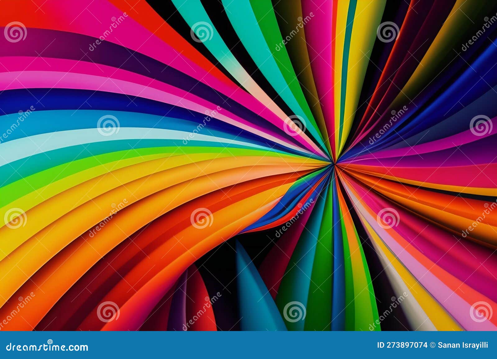 Abstract Colorful Background with Smooth Lines in Rainbow Colors ...