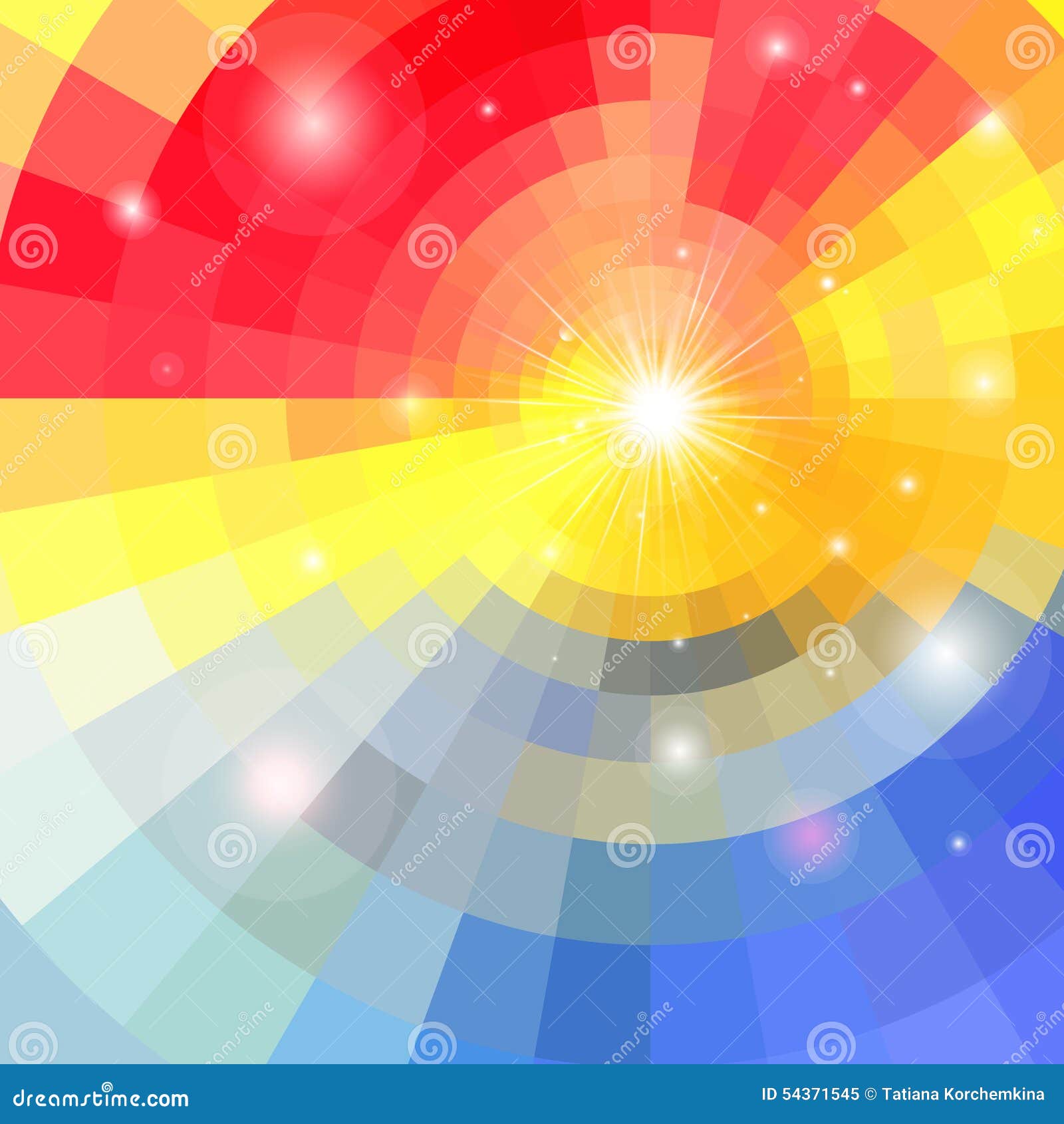 Abstract Colorful Background with Sun Stock Vector - Illustration of ...