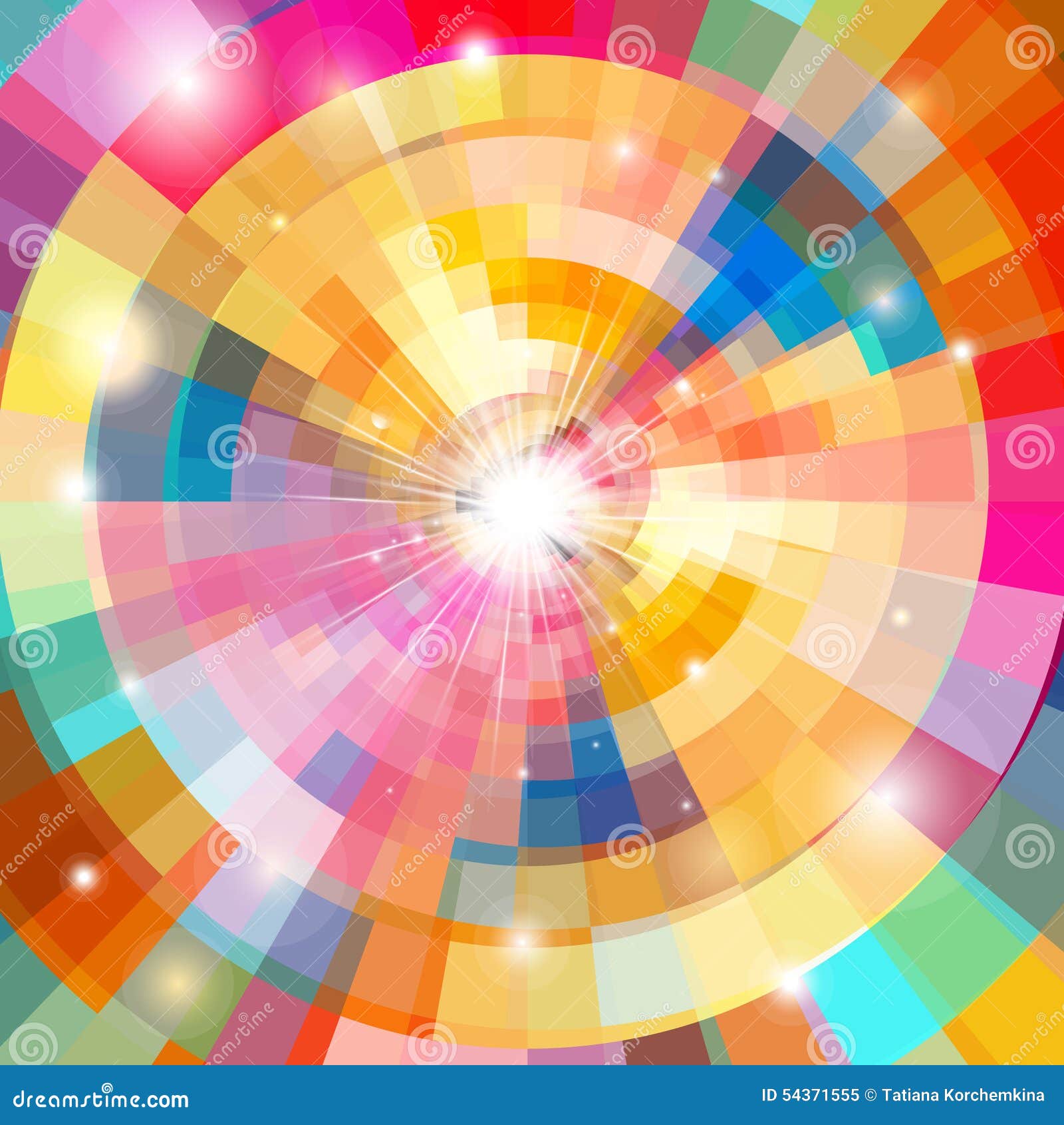 Abstract Colorful Background with Sun Stock Vector - Illustration of ...