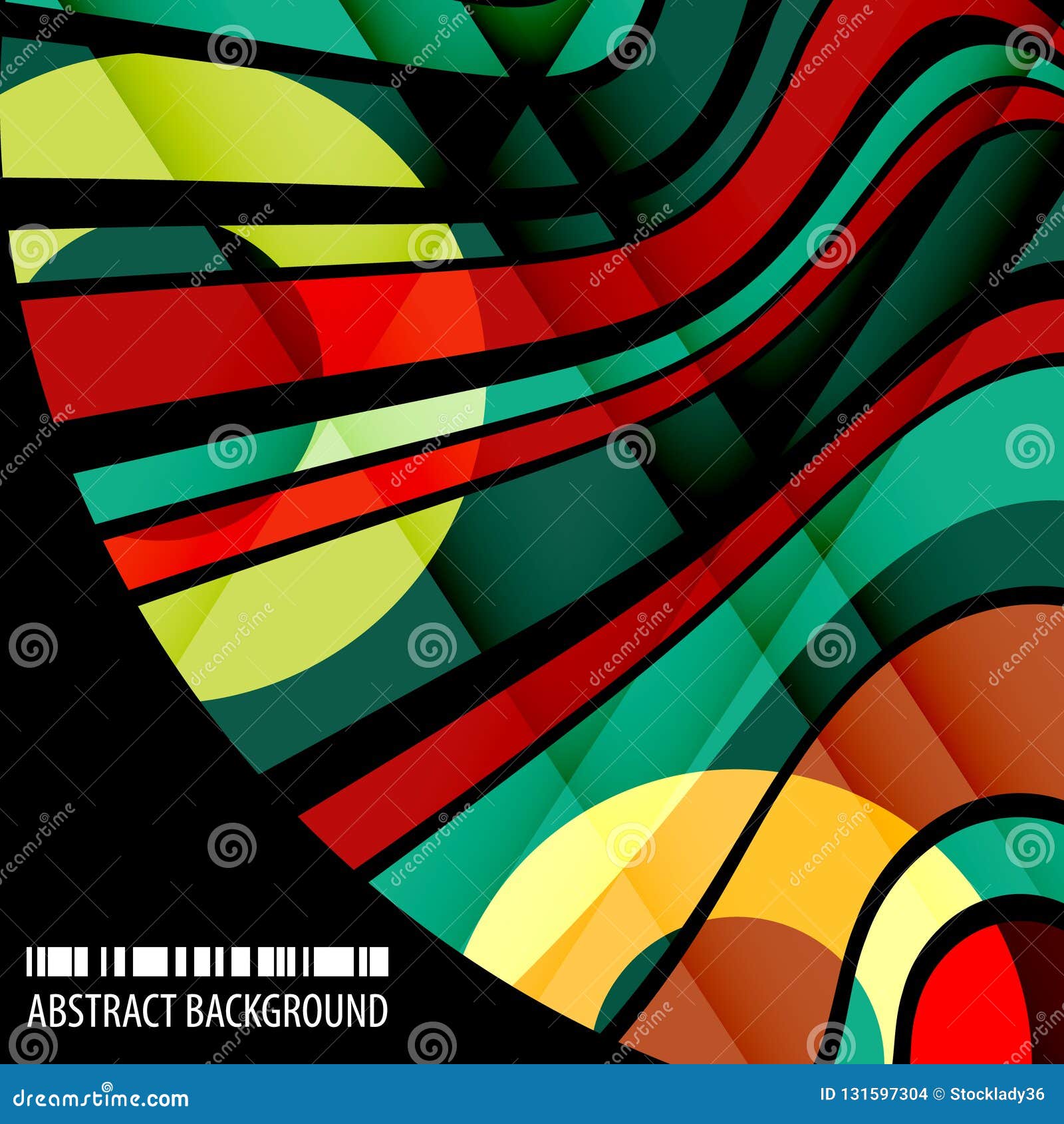 Abstract Colorful Background Template with Blended Multiple Bar Shapes ...