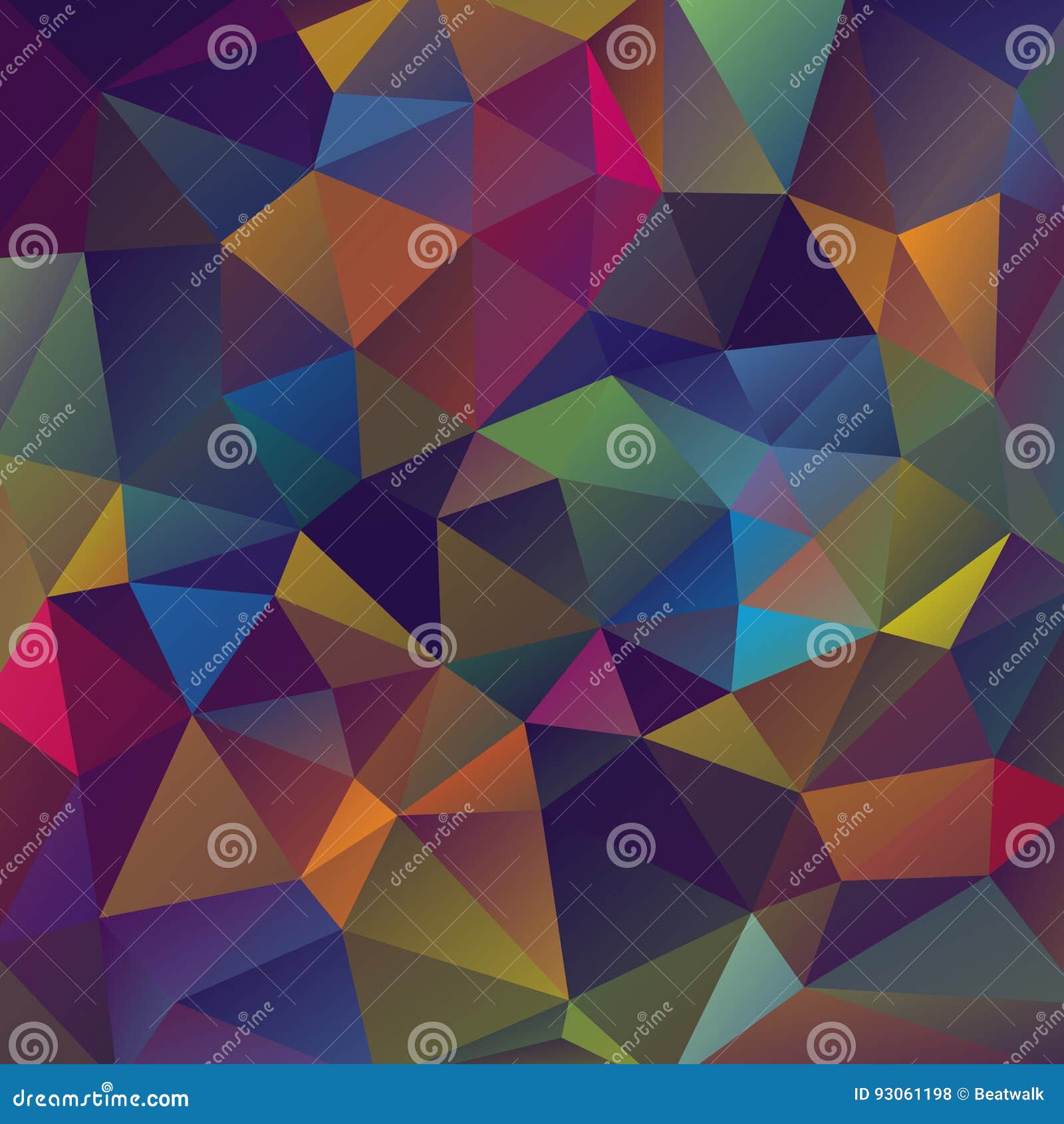Abstract Colorful Background of Triangles Stock Vector - Illustration ...