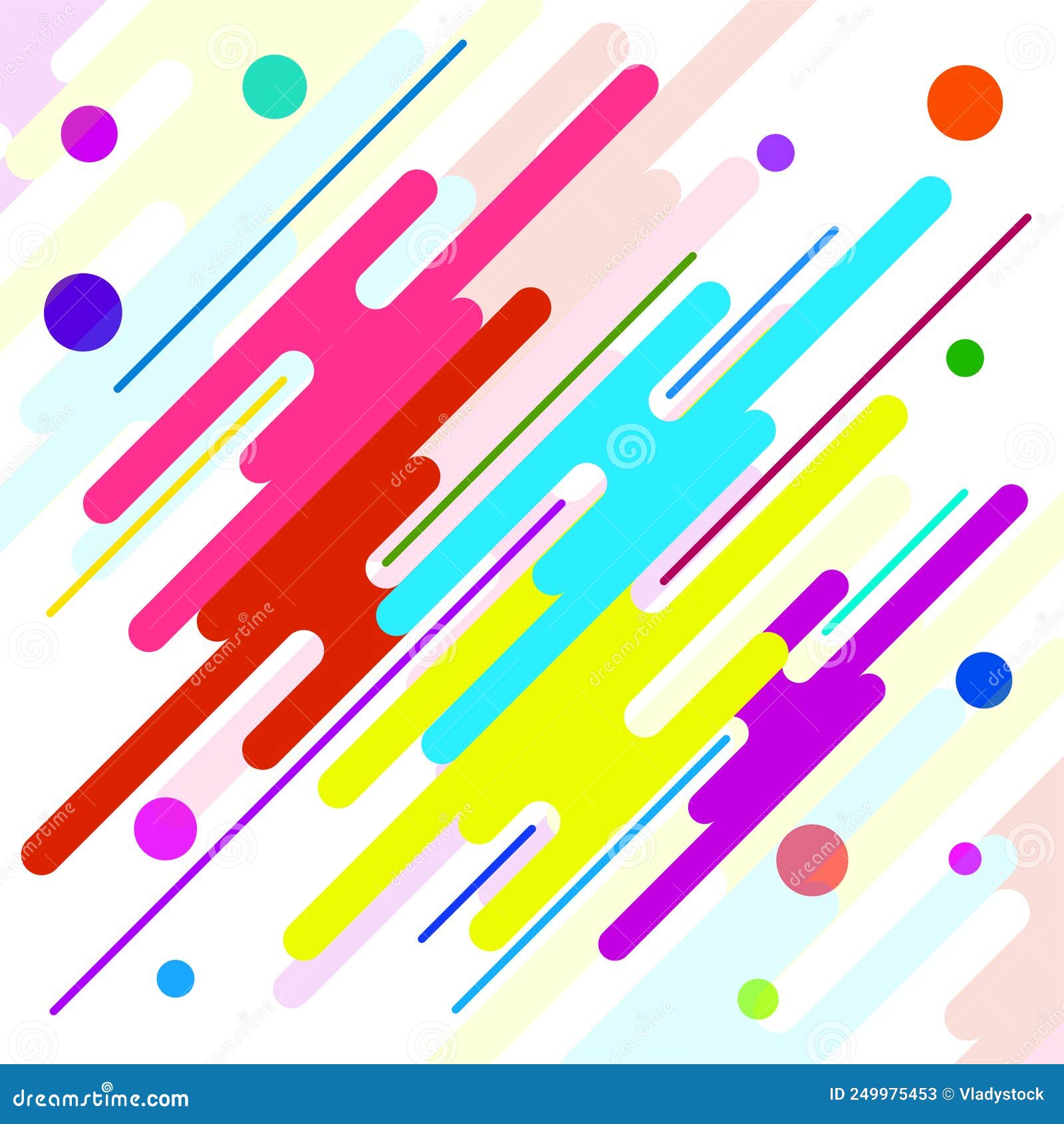 Abstract Colorful Background of Various Rounded Shapes Stock Vector ...