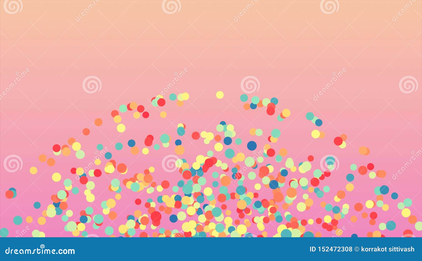 Abstract Colorful Ball Falling Background 3d Render Stock Illustration ...