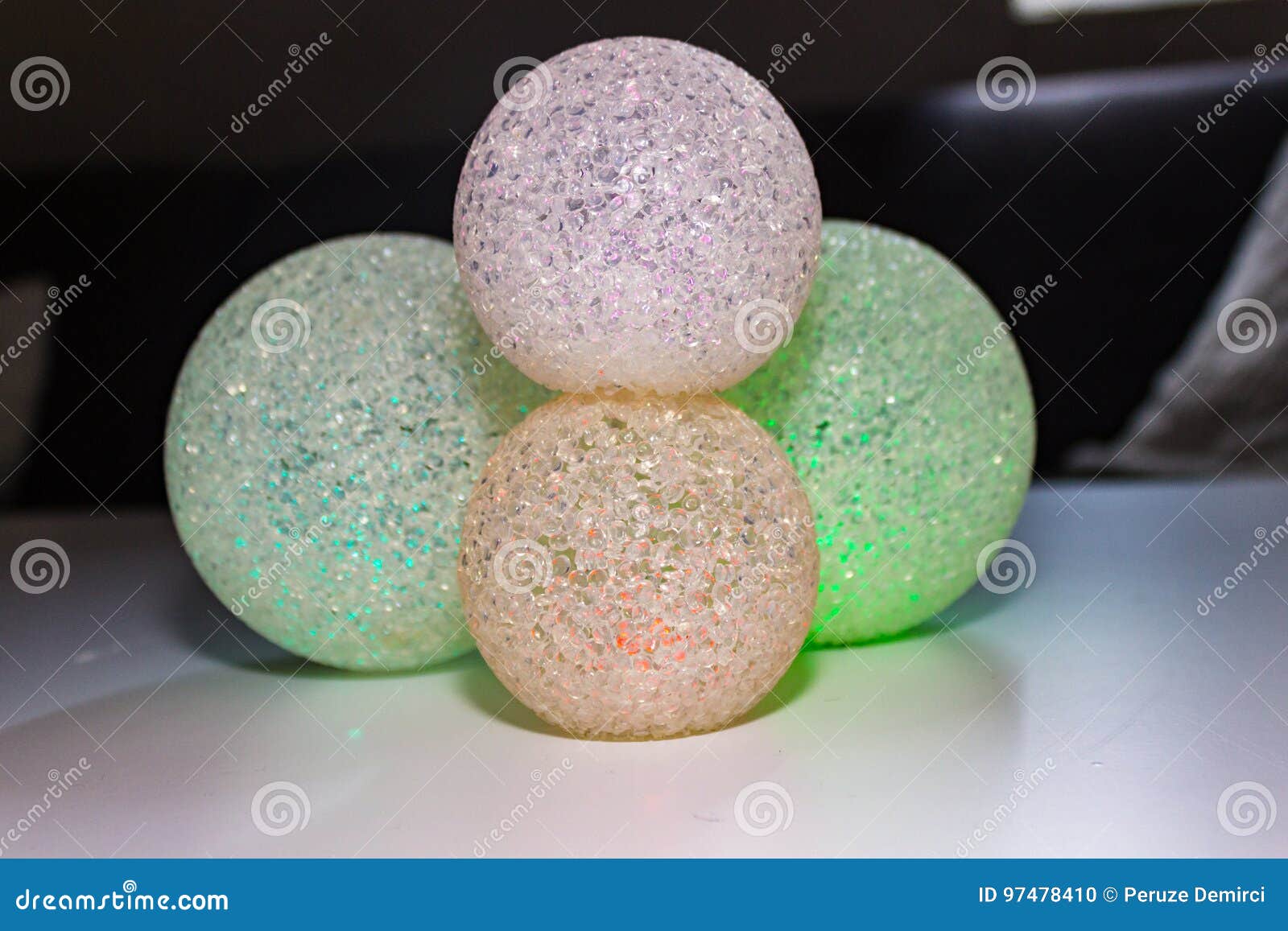 Abstract Colorful Balls Background. Multi Colored Luminous Balls on ...