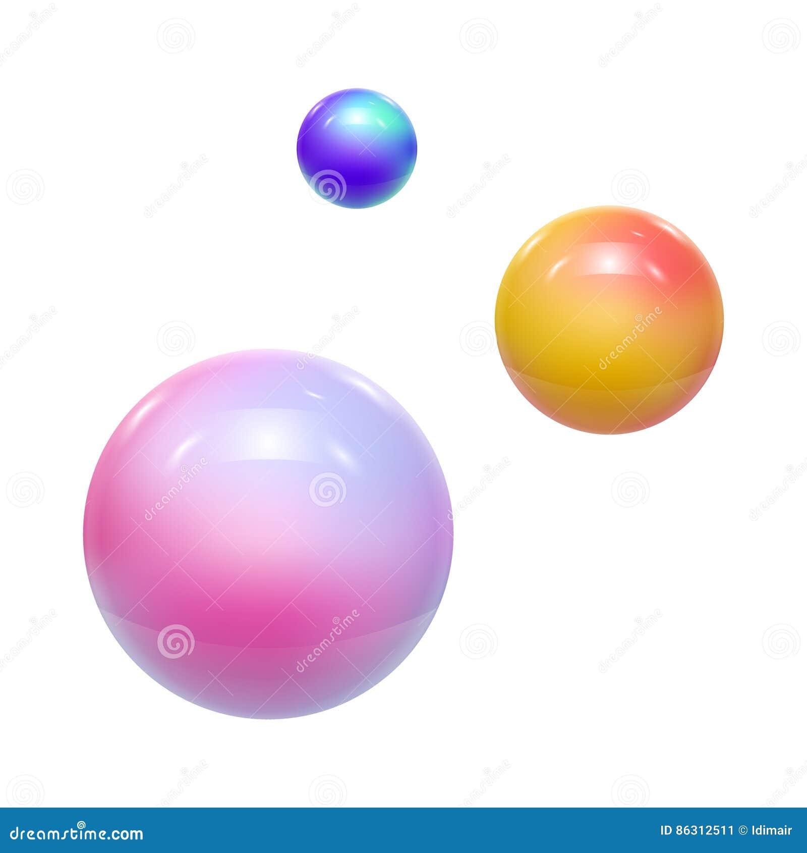Abstract Colorful Balls or Spheres. Vector Stock Vector - Illustration ...
