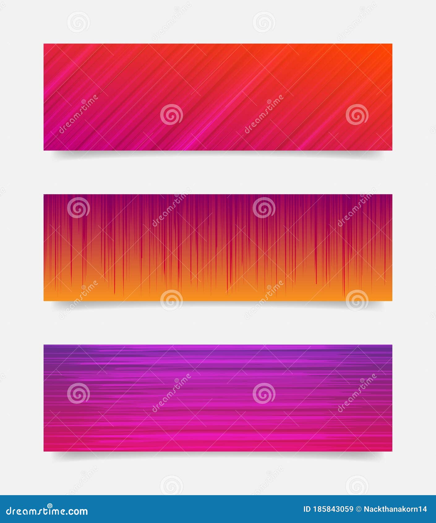 Colorful Dynamic Flow Lines Banners Template. Stock Vector ...
