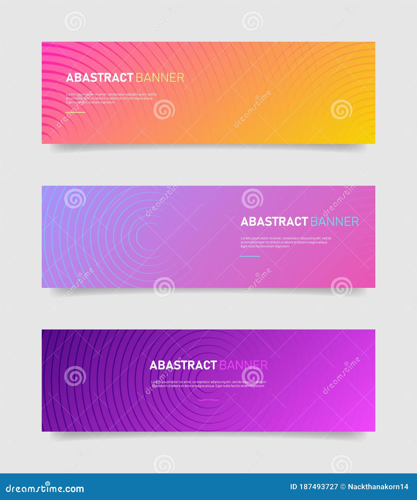Abstract Colorful Line Design Banners Template. Stock Vector ...