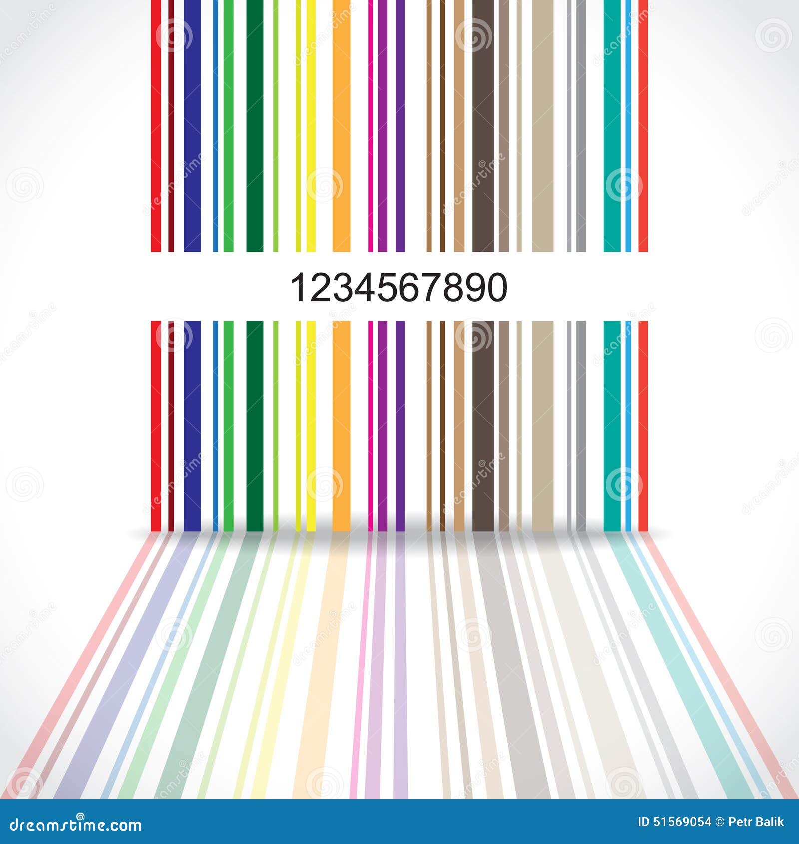 Abstract colorful barcode stock illustration. Illustration of item ...