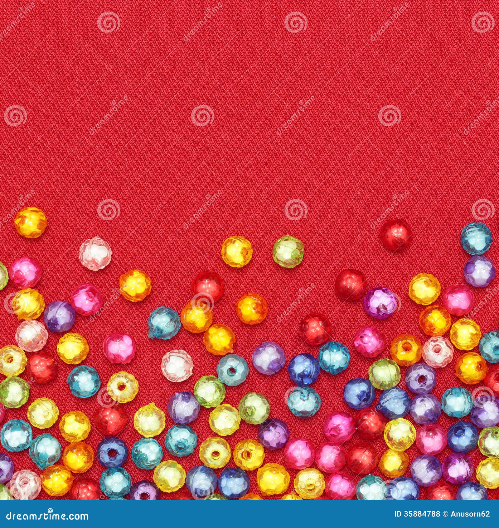 Abstract Colorful Beads on Red Stock Photo - Image of gemstone, girls ...