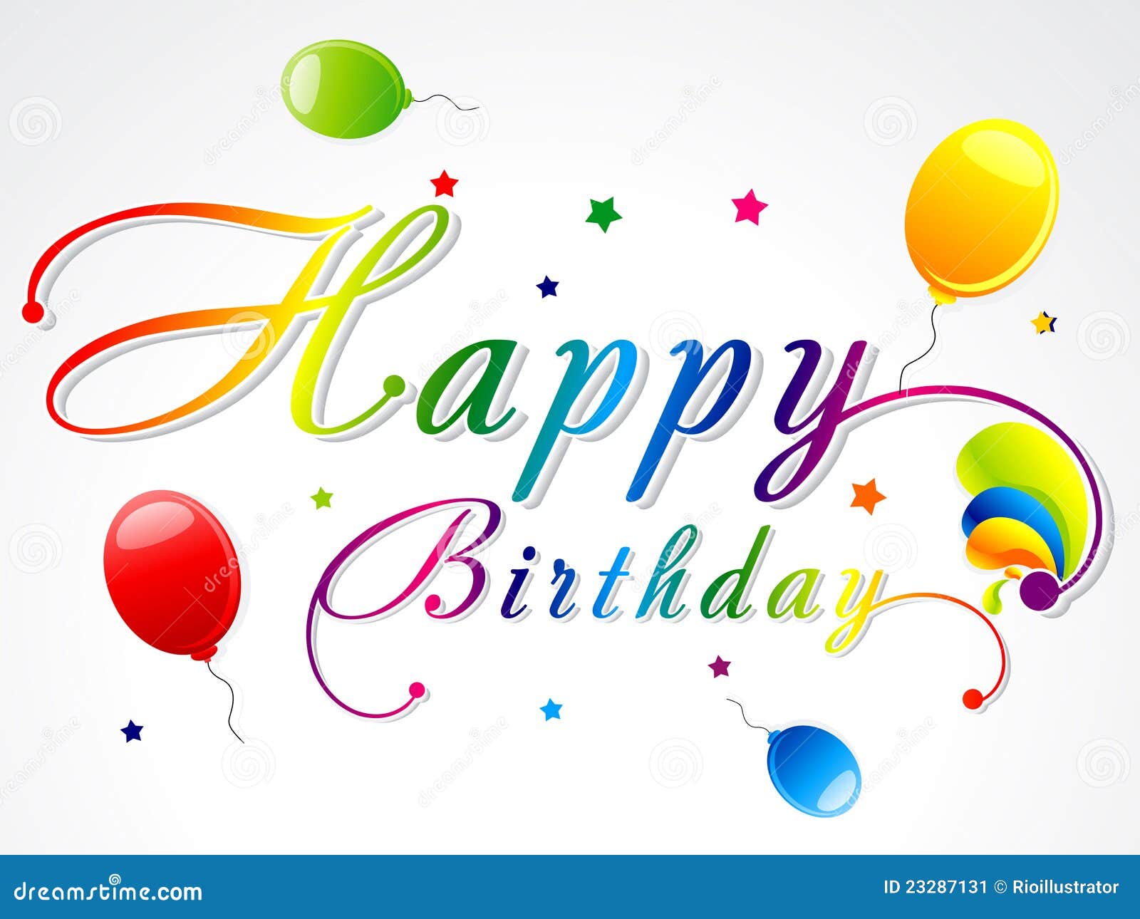 Abstract Colorful Birthday Card Stock Vector - Illustration of creative ...