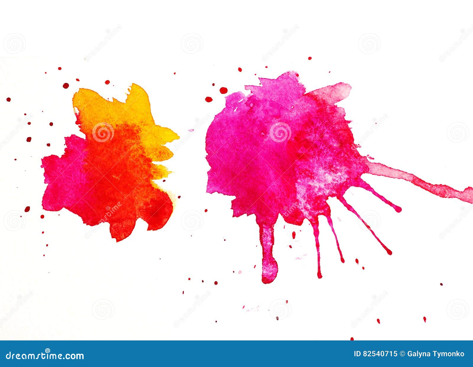 Abstract Colorful Blobs on White Paper Stock Illustration ...