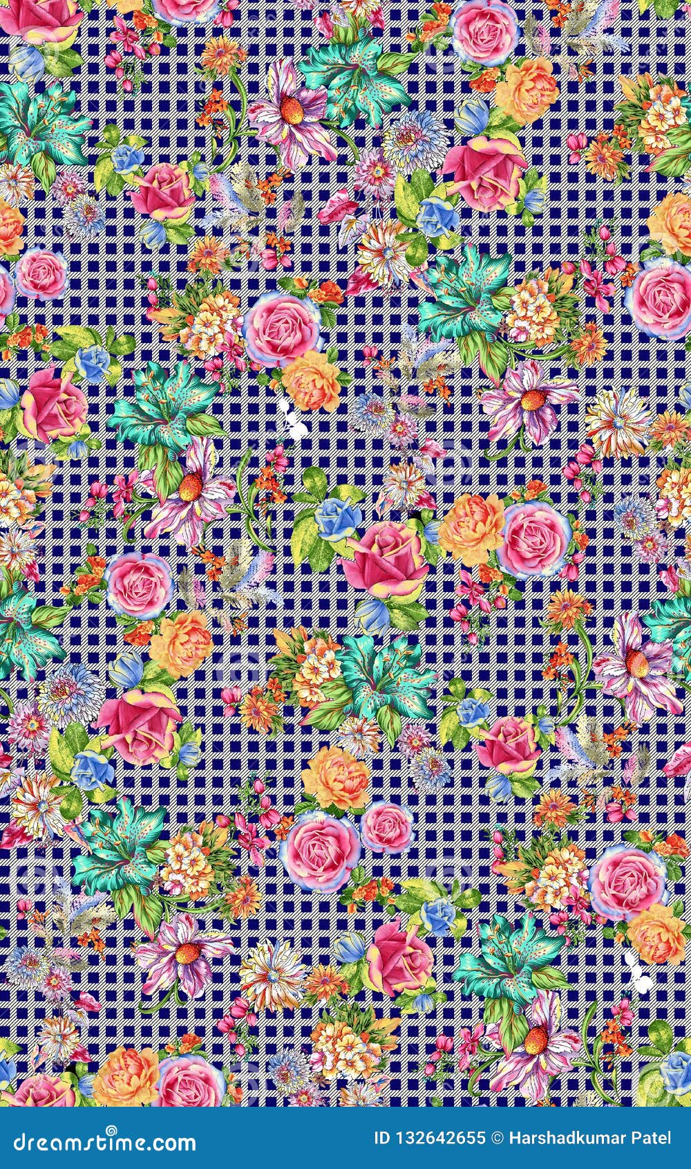 Abstract Colorful Block Print Pattern Stock Image - Image of colorful ...