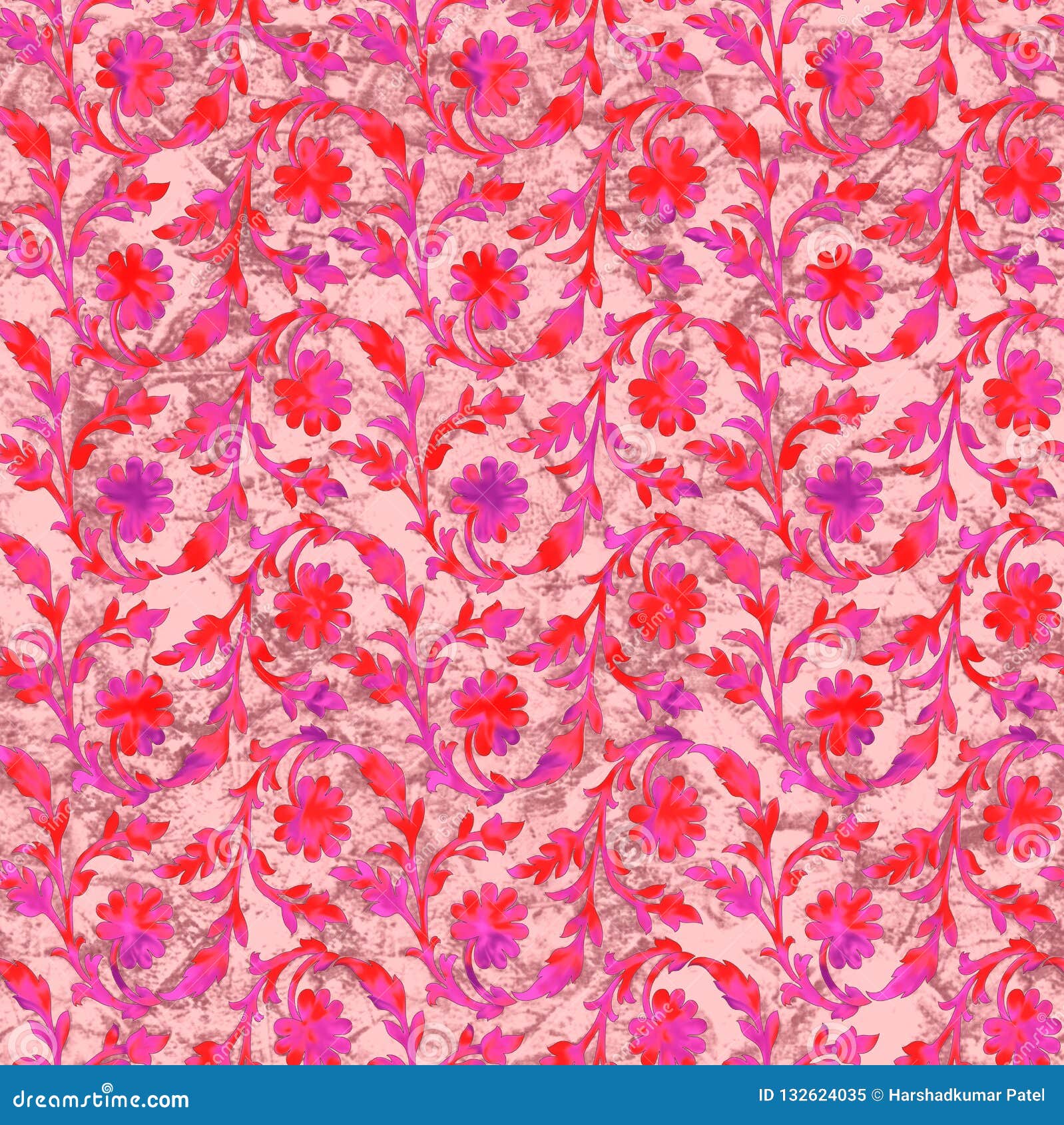 Abstract Colorful Block Print Pattern Stock Illustration - Illustration ...