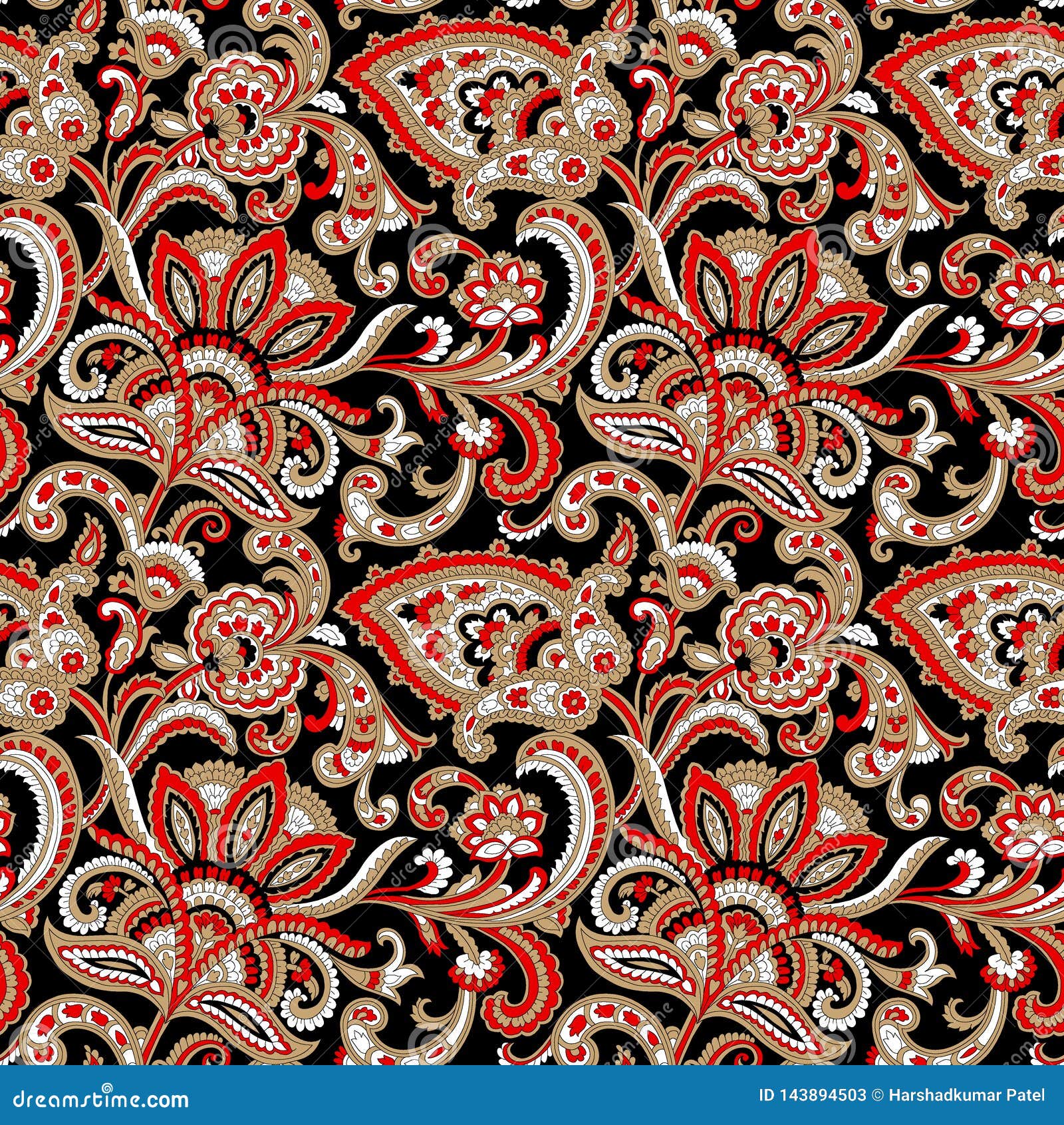 Abstract Colorful Block Print Pattern Stock Illustration - Illustration ...