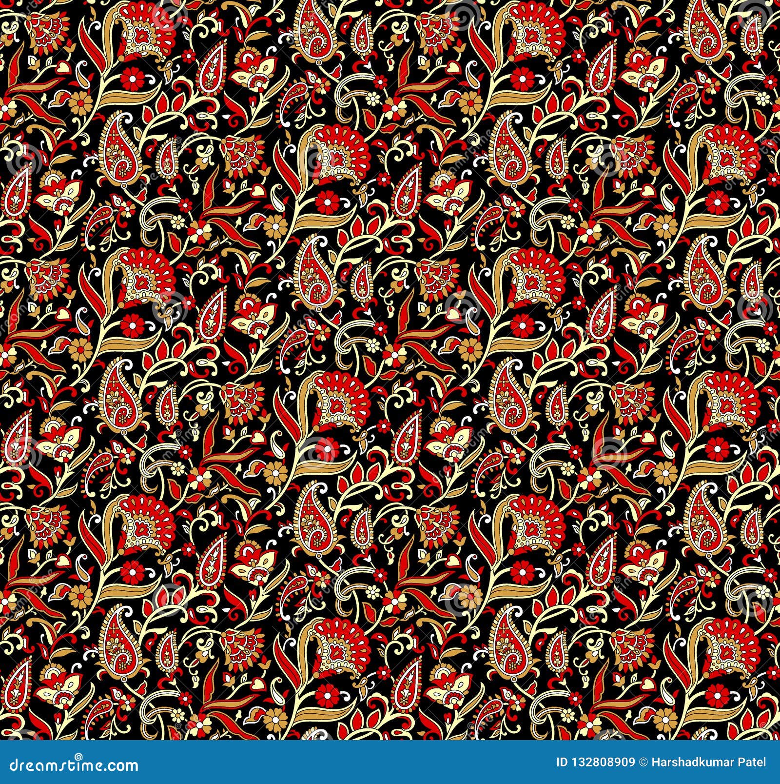 Abstract Colorful Block Print Pattern Stock Image - Image of background ...