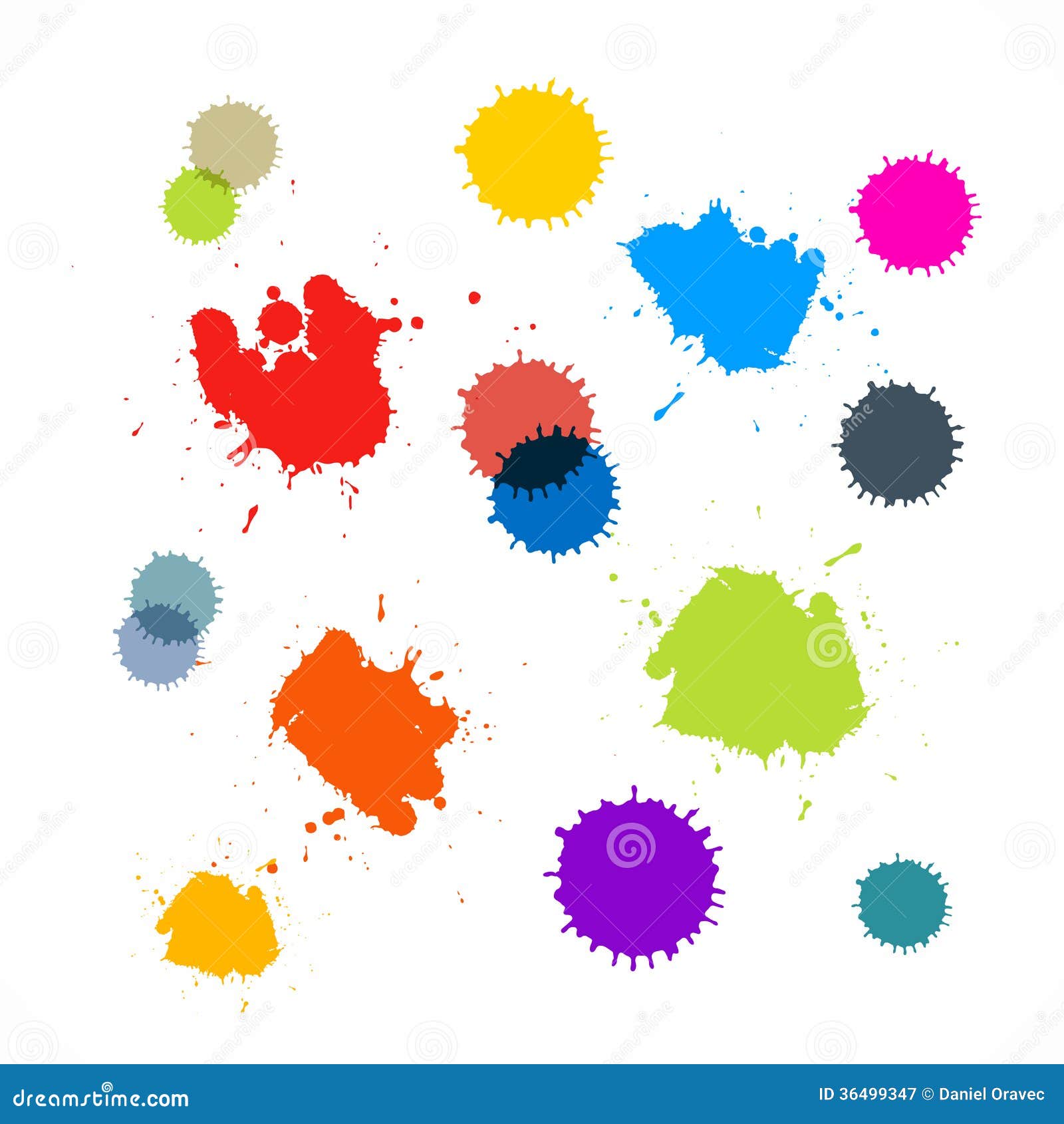 Abstract Colorful Blots, Stains, Splashes Stock Vector - Illustration ...