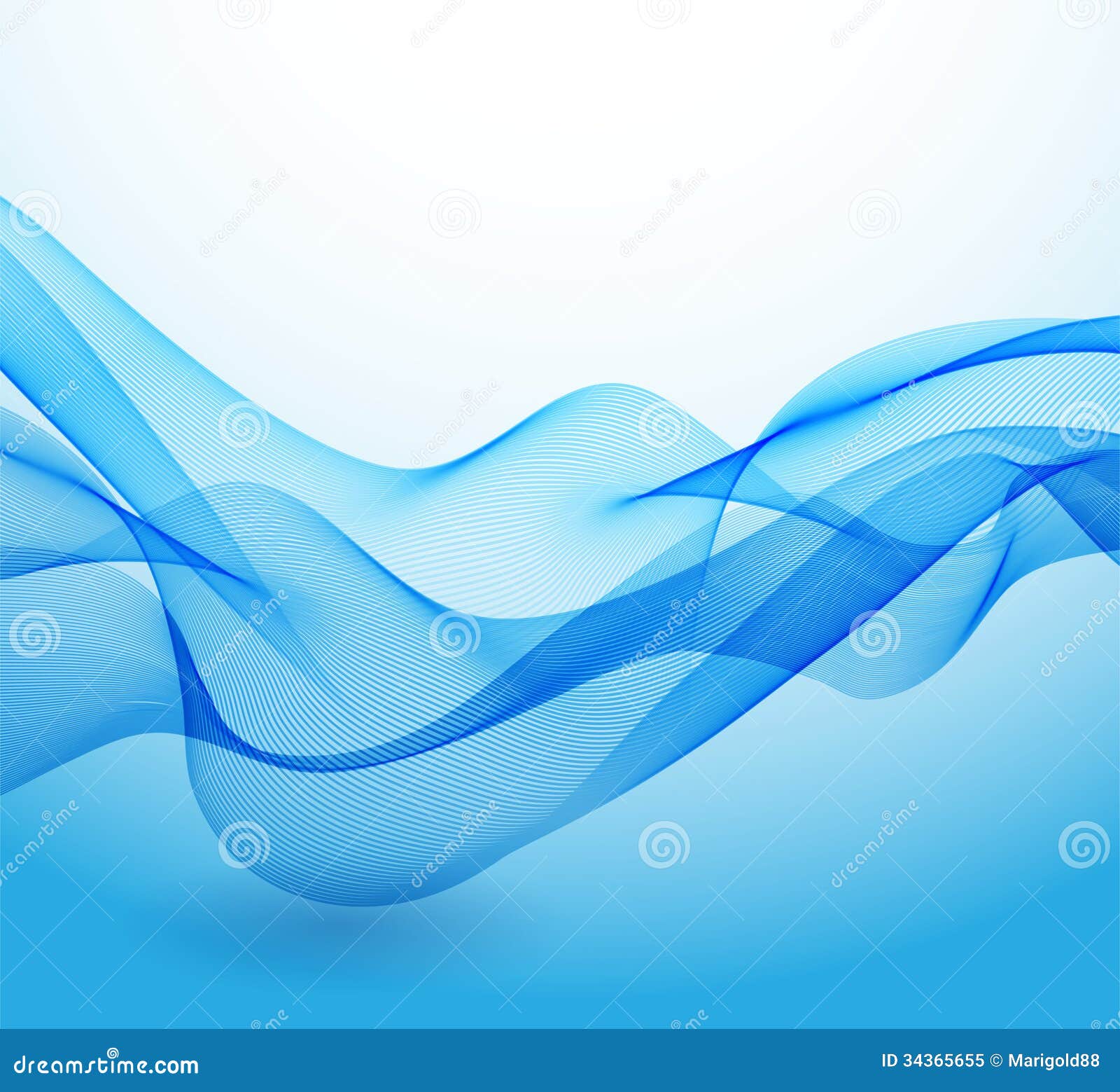 Abstract Colorful Blue Wave Background Stock Vector - Illustration of ...