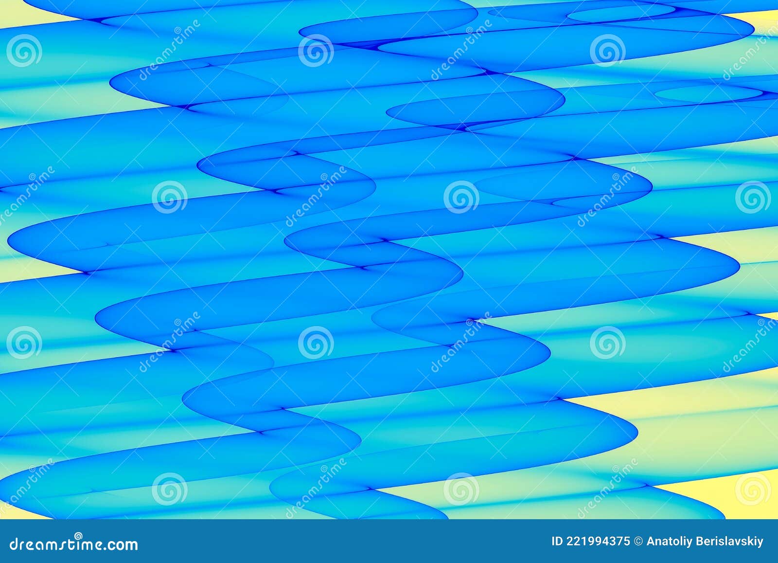 Abstract Colorful Blue and Yellow Wave Background Stock Illustration ...