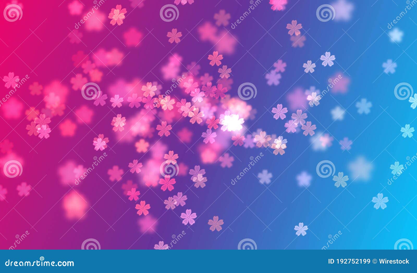 Abstract Colorful Blurry Background with Floral Patterns Stock ...