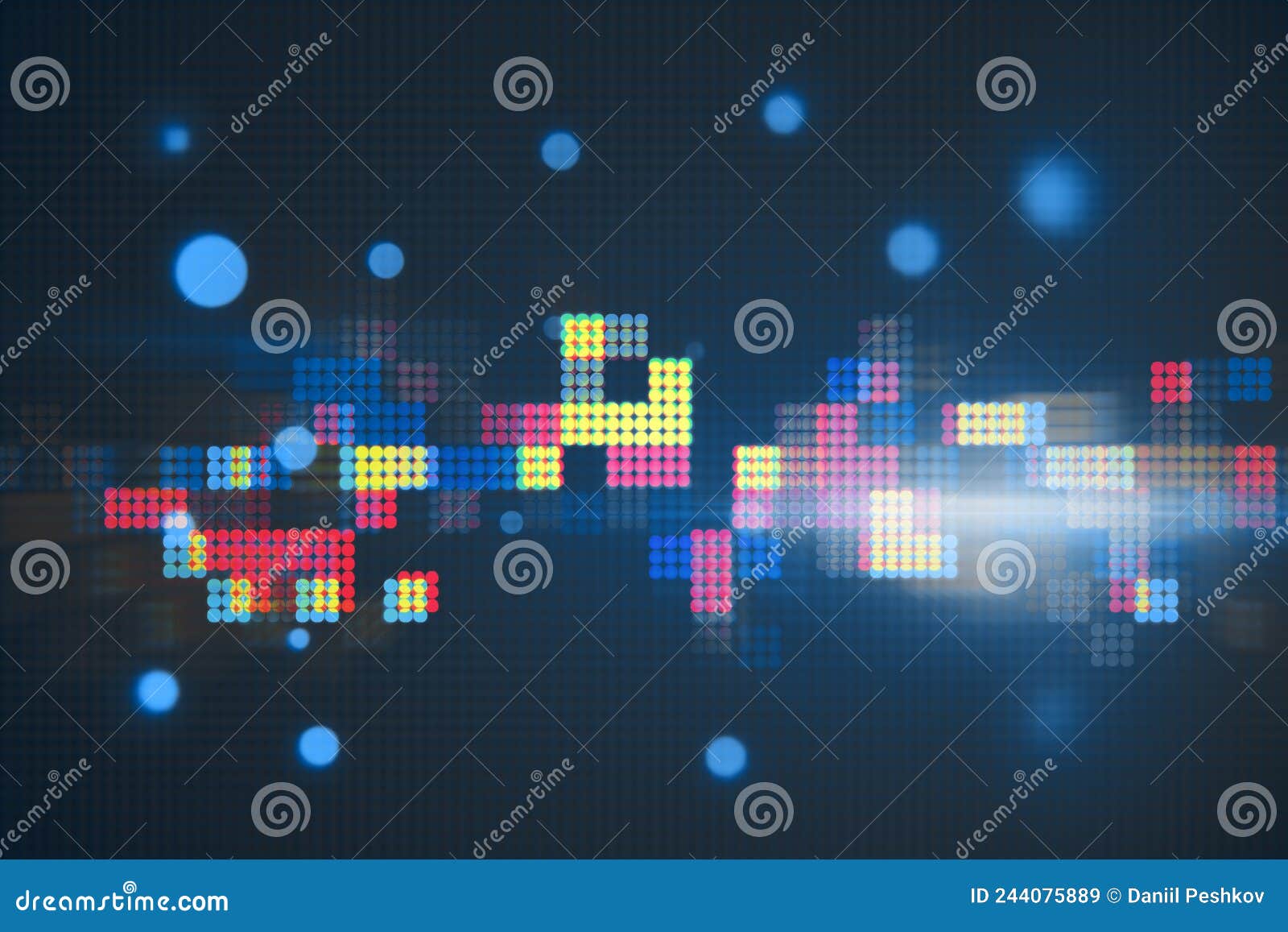 Abstract Colorful Blurry Pixel Blocks Wallpaper. Bg and Technology ...