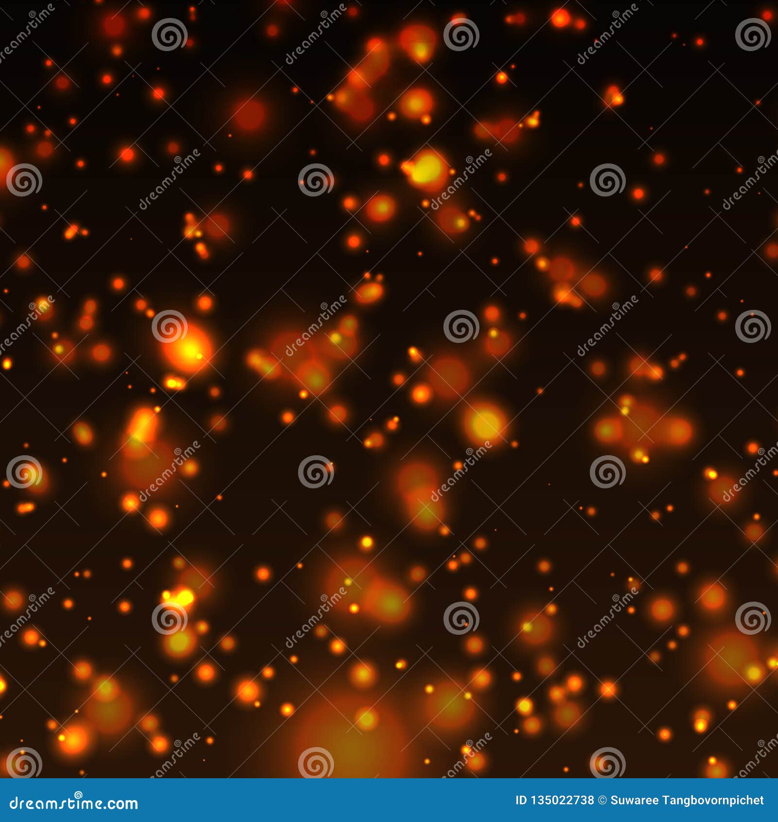 Abstract Colorful Bokeh and Glowing Spakling Shining Particles in ...