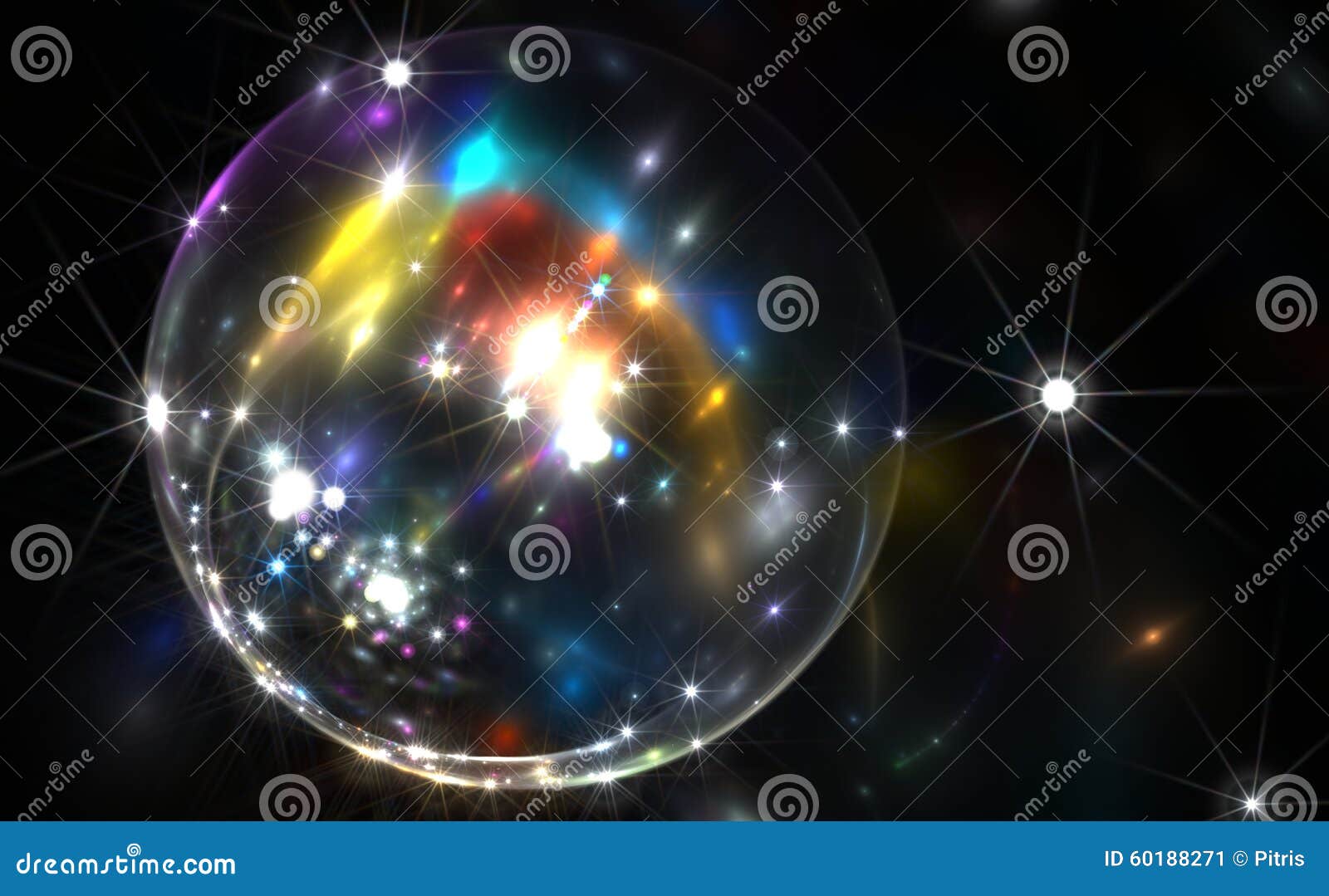 Abstract Colorful Bubble with Sparkles Stock Illustration ...