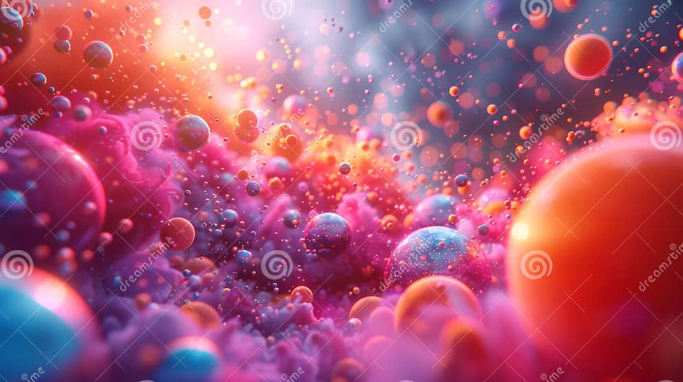 Abstract Colorful Bubbles and Swirls.Romantic Ripples: Stock ...