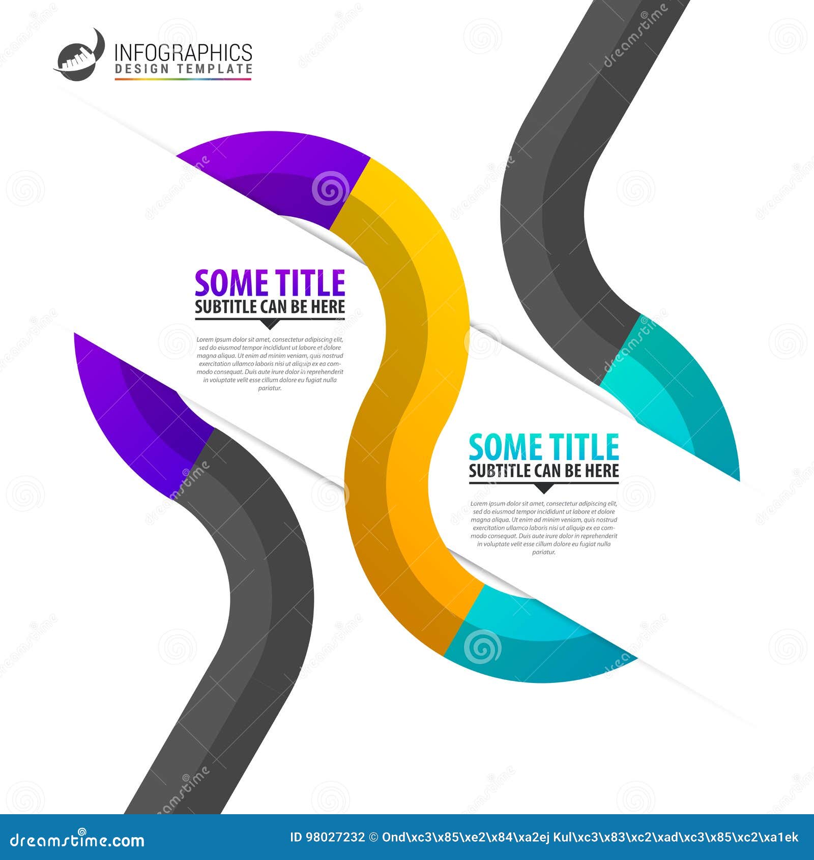Abstract Colorful Business Path. Infographic Template Stock Vector ...