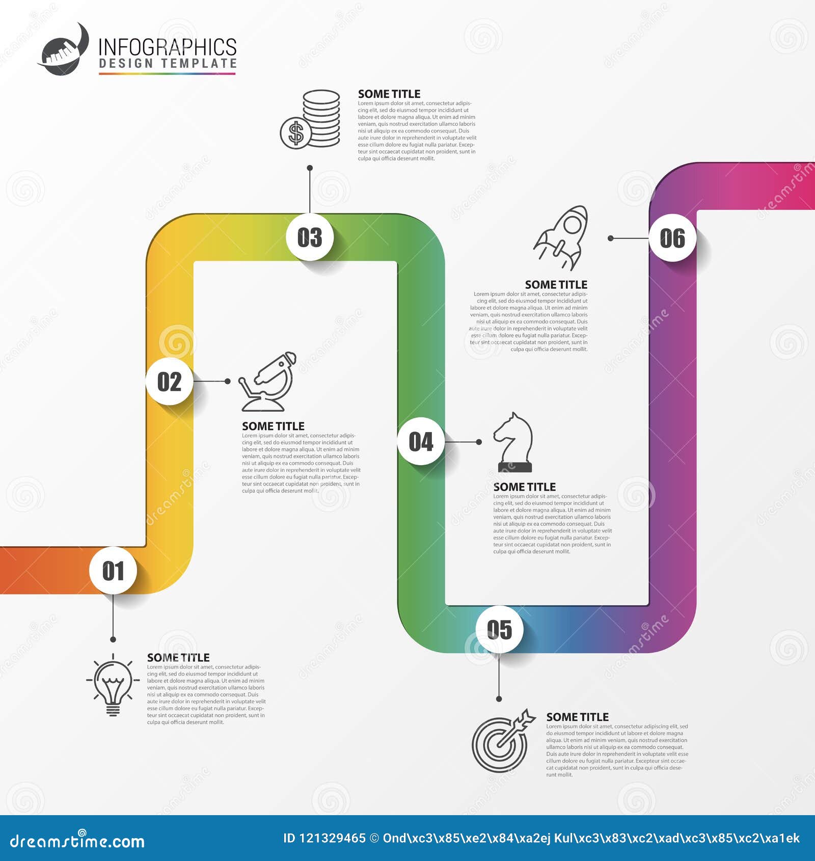 Abstract Colorful Business Path. Timeline Infographic Template Stock ...