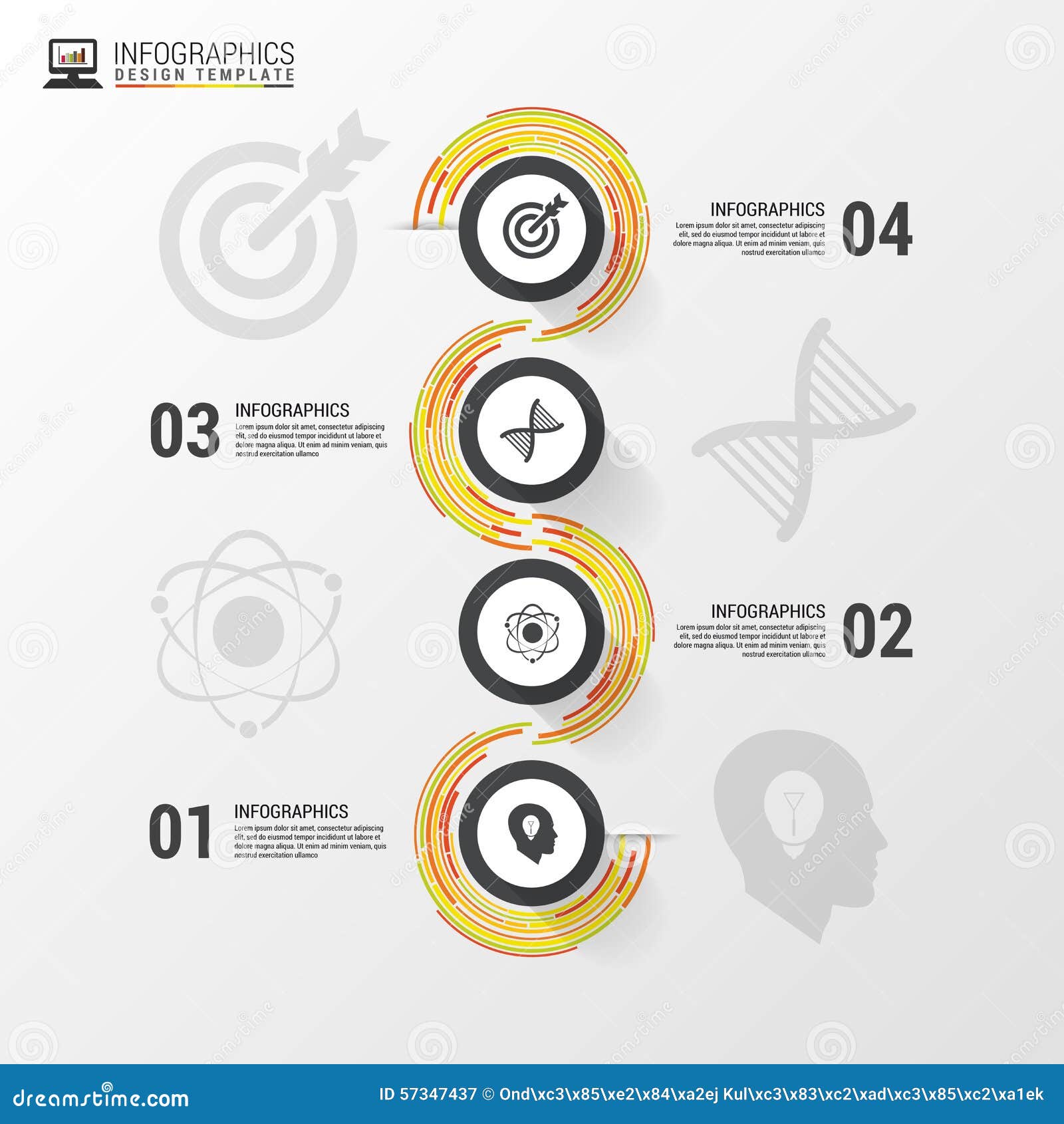 Abstract Colorful Business Path. Timeline Infographic Template Stock ...