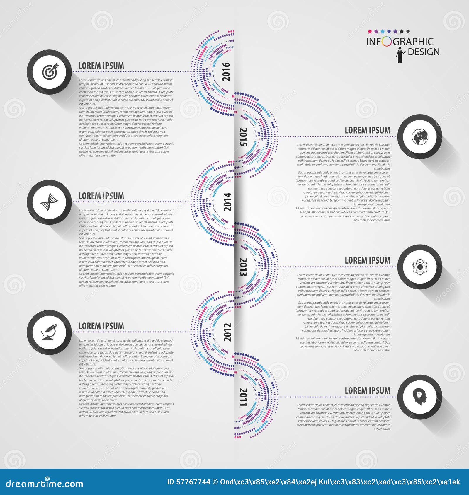 Abstract Colorful Business Path. Timeline Infographic Template Stock ...