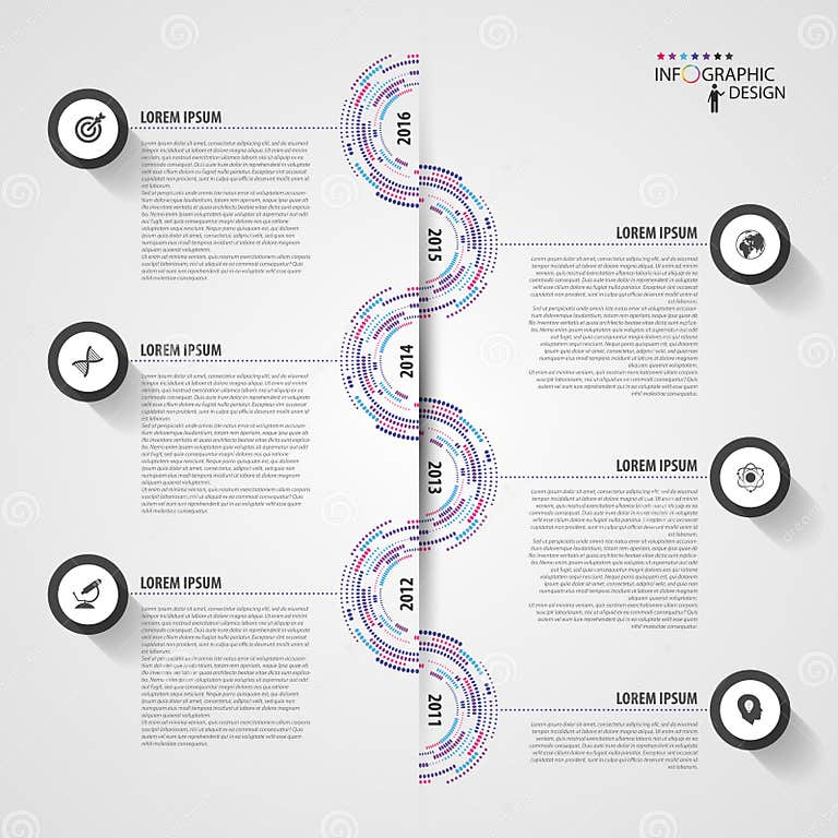 Abstract Colorful Business Path. Timeline Infographic Template Stock ...