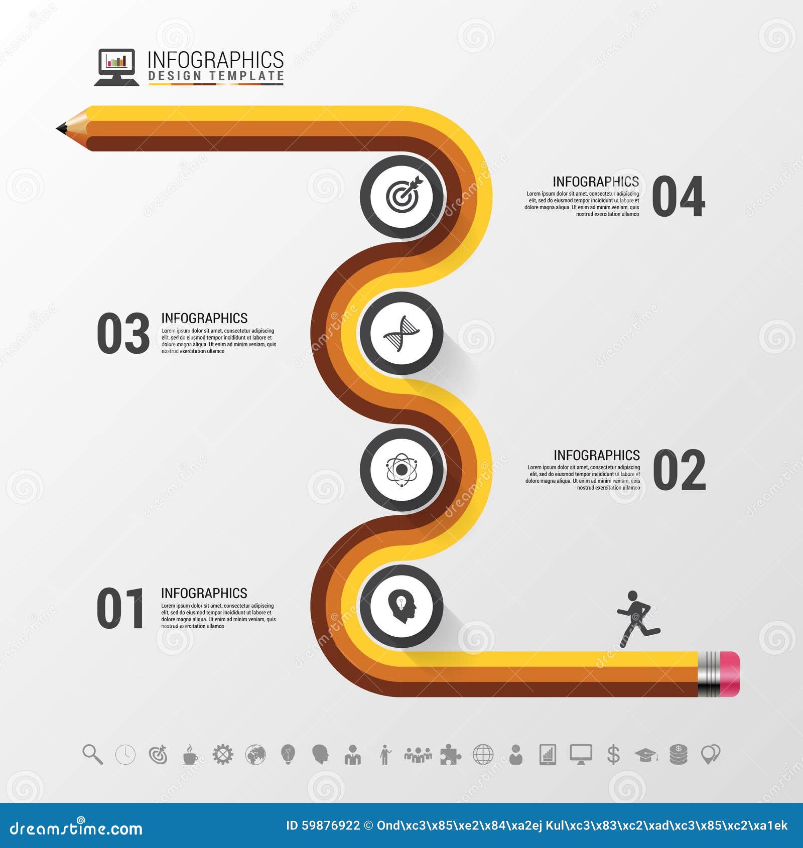 Abstract Colorful Business Path. Timeline Infographic Template Stock ...