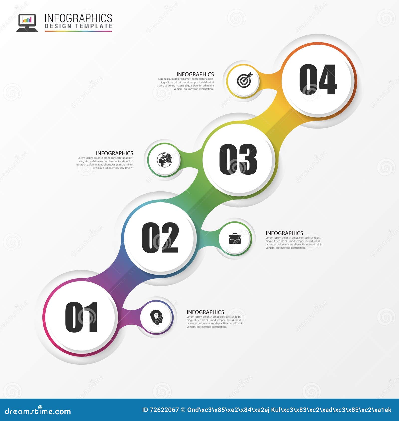 Abstract Colorful Business Path. Timeline Infographic Template Stock ...