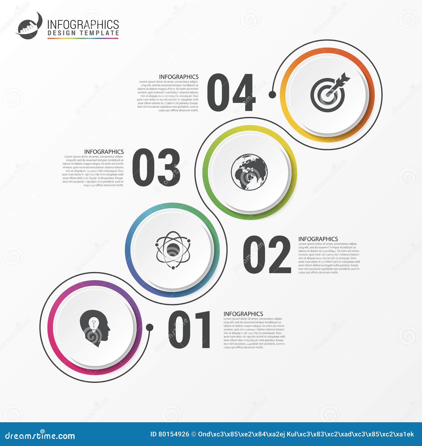Abstract Colorful Business Path. Timeline Infographic Template Stock ...