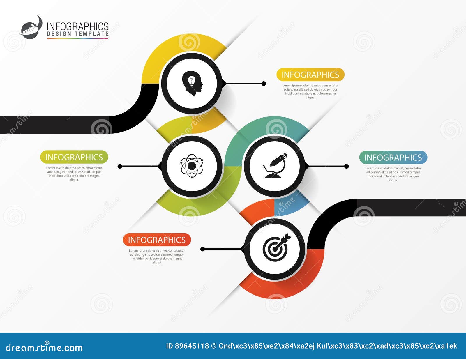 Abstract Colorful Business Path. Timeline Infographic Template Stock ...