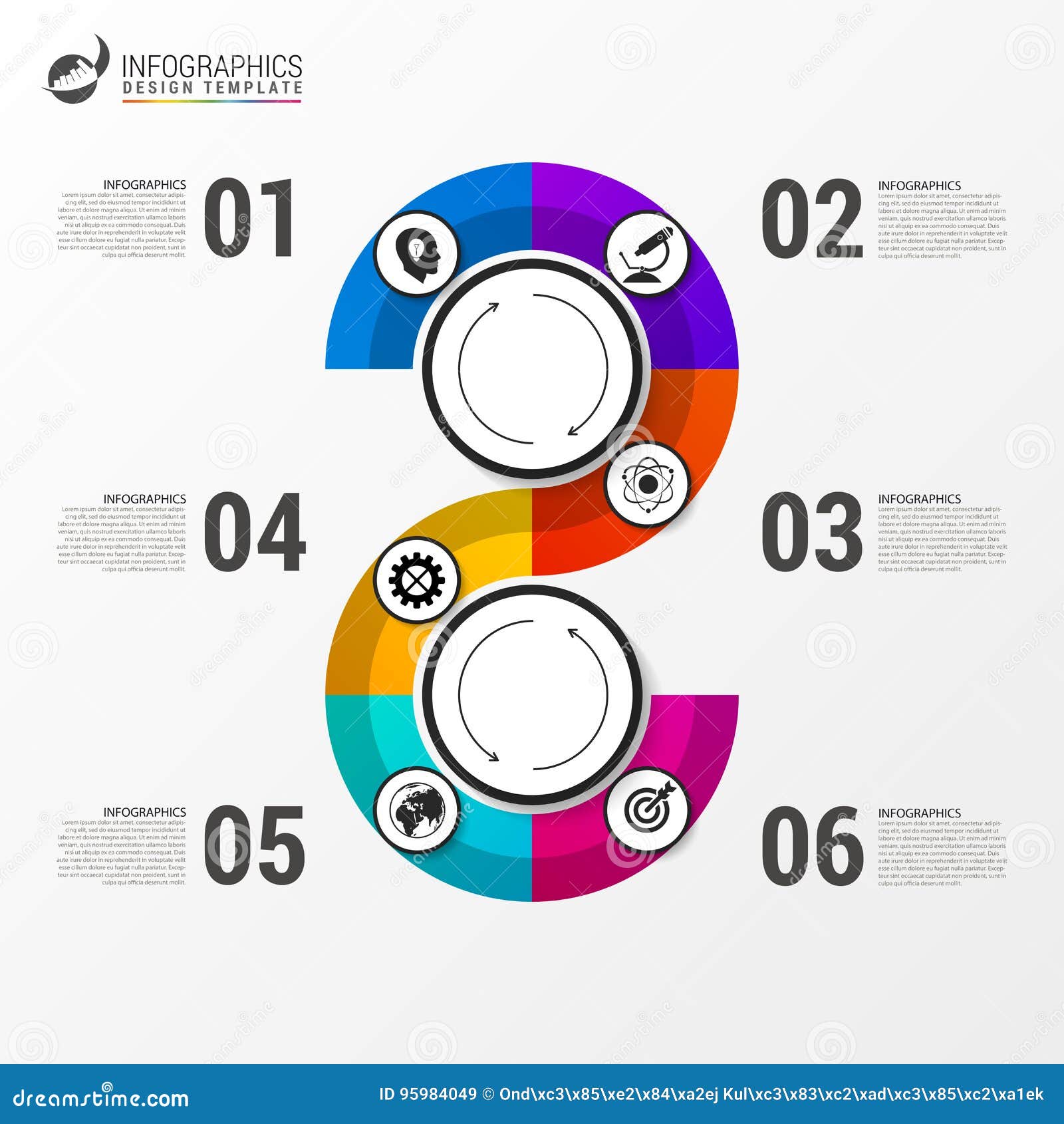 Abstract Colorful Business Path. Timeline Infographic Template Stock ...