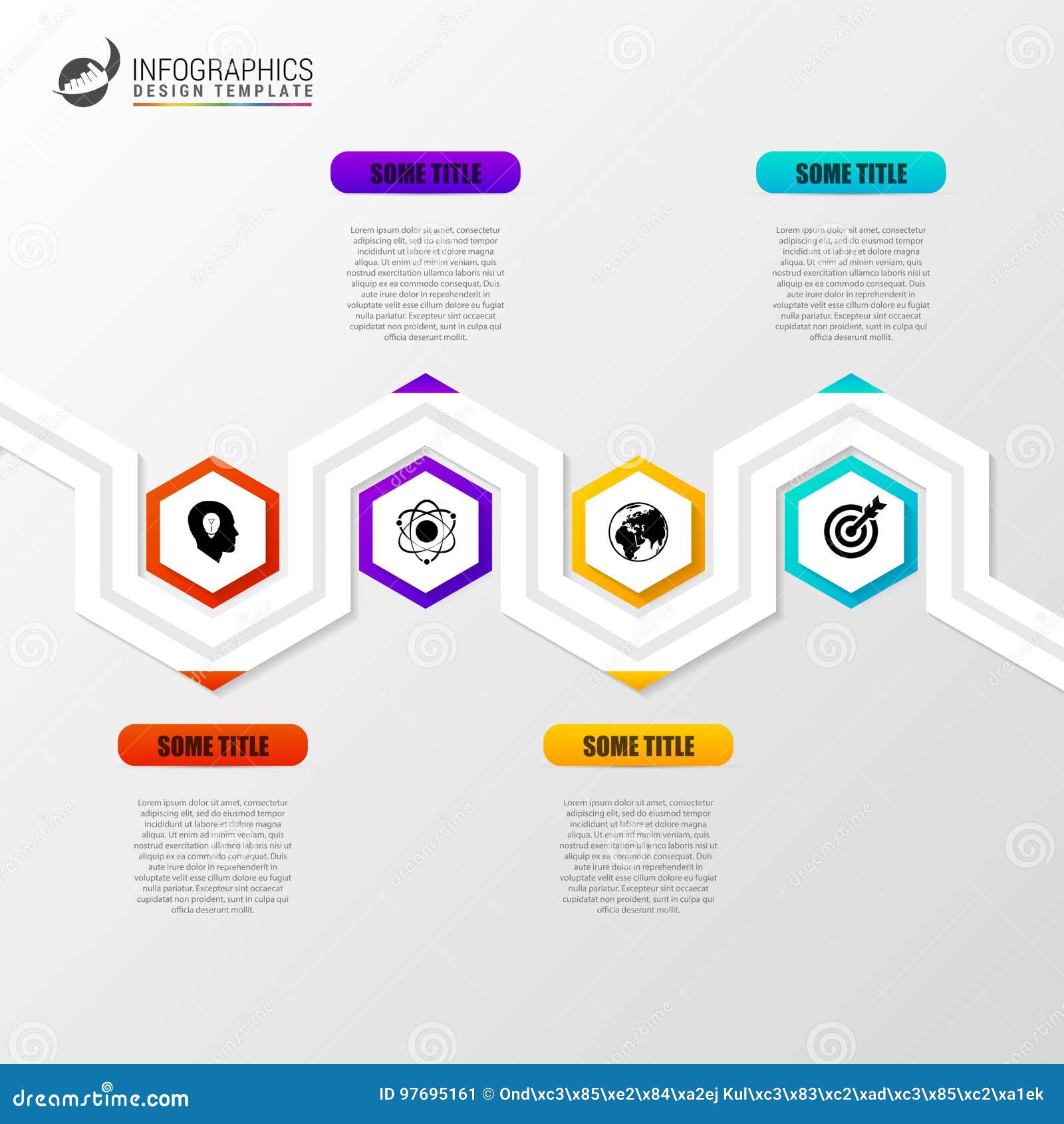 Abstract Colorful Business Path. Timeline Infographic Template Stock ...