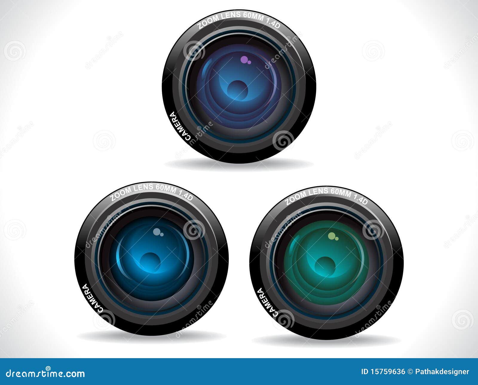 Abstract Colorful Camera Lenses Stock Vector - Illustration of ...