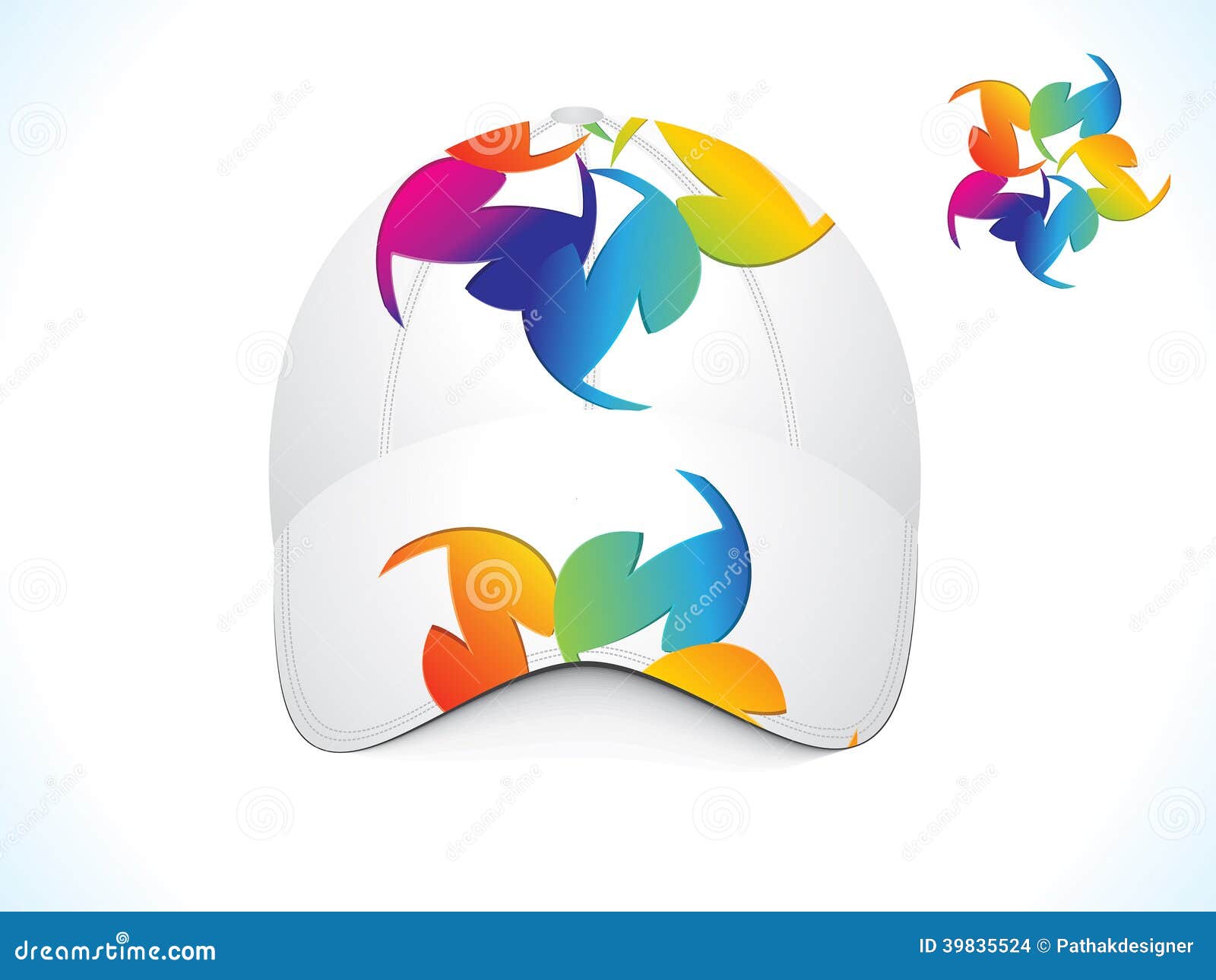 Abstract Colorful Cap Template Stock Vector - Illustration of rainbow ...