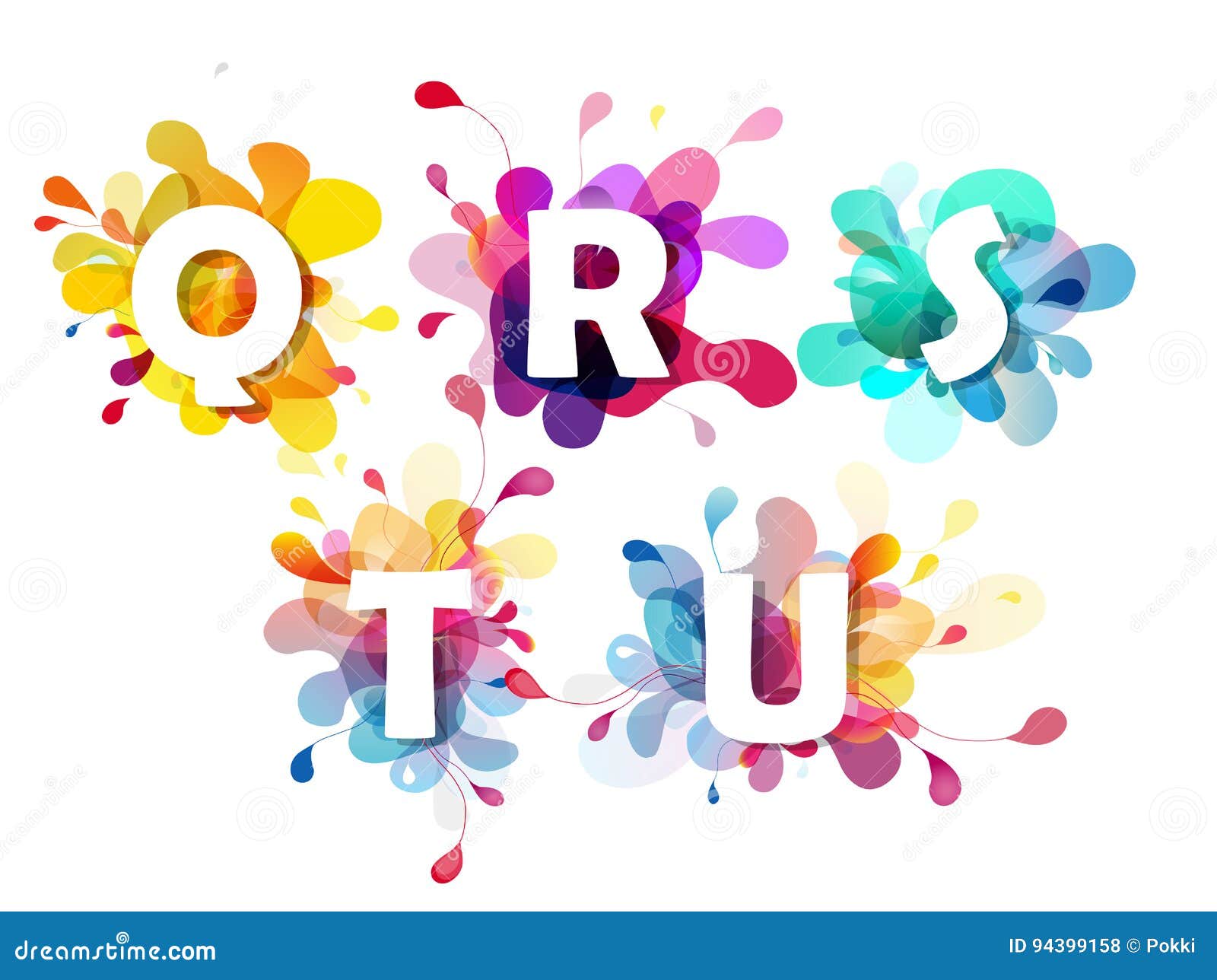 Colorful Capital Alphabet Letter Font Vector Illustration ...