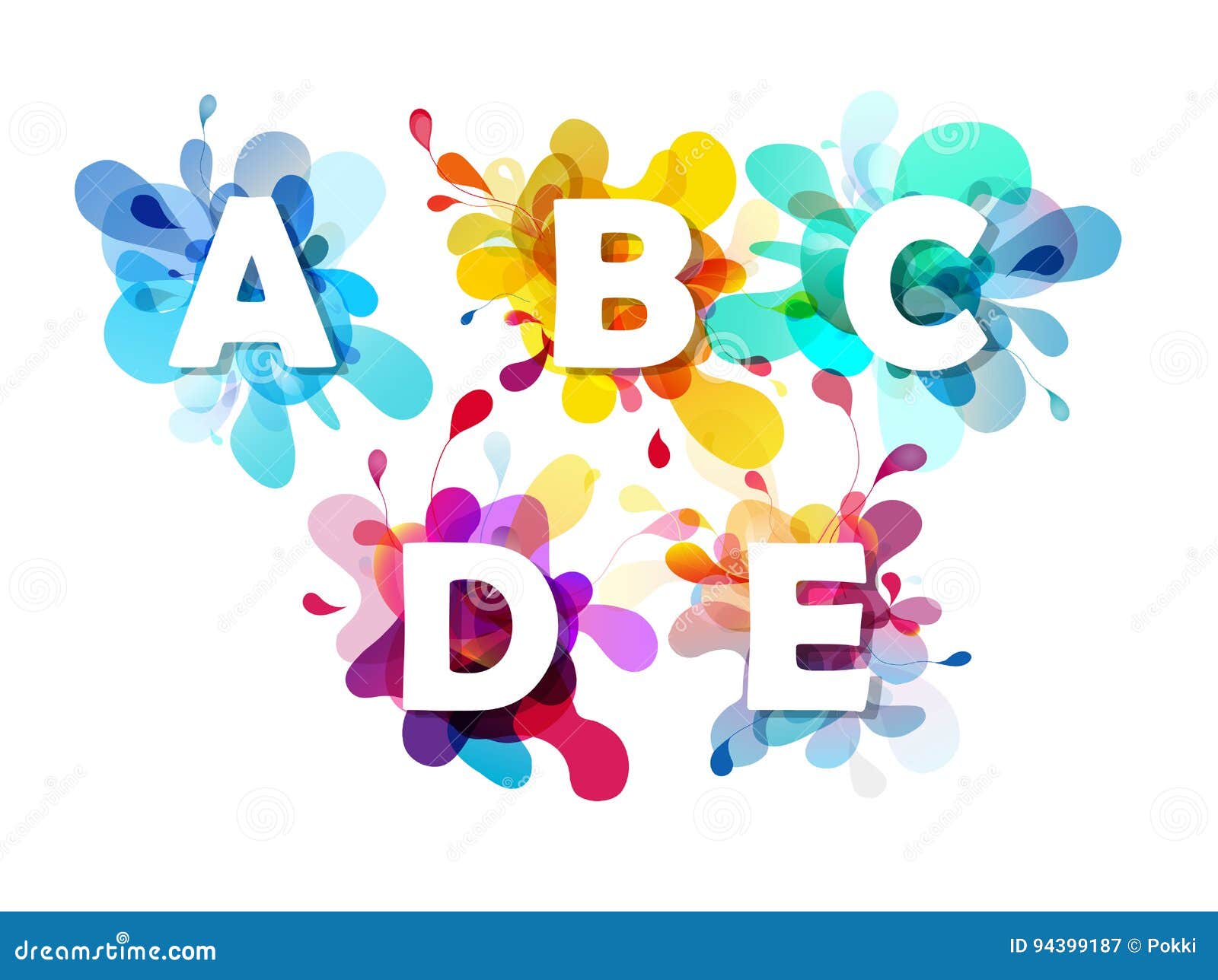 Abstract Colorful Capital Letters Set. Stock Vector - Illustration of ...