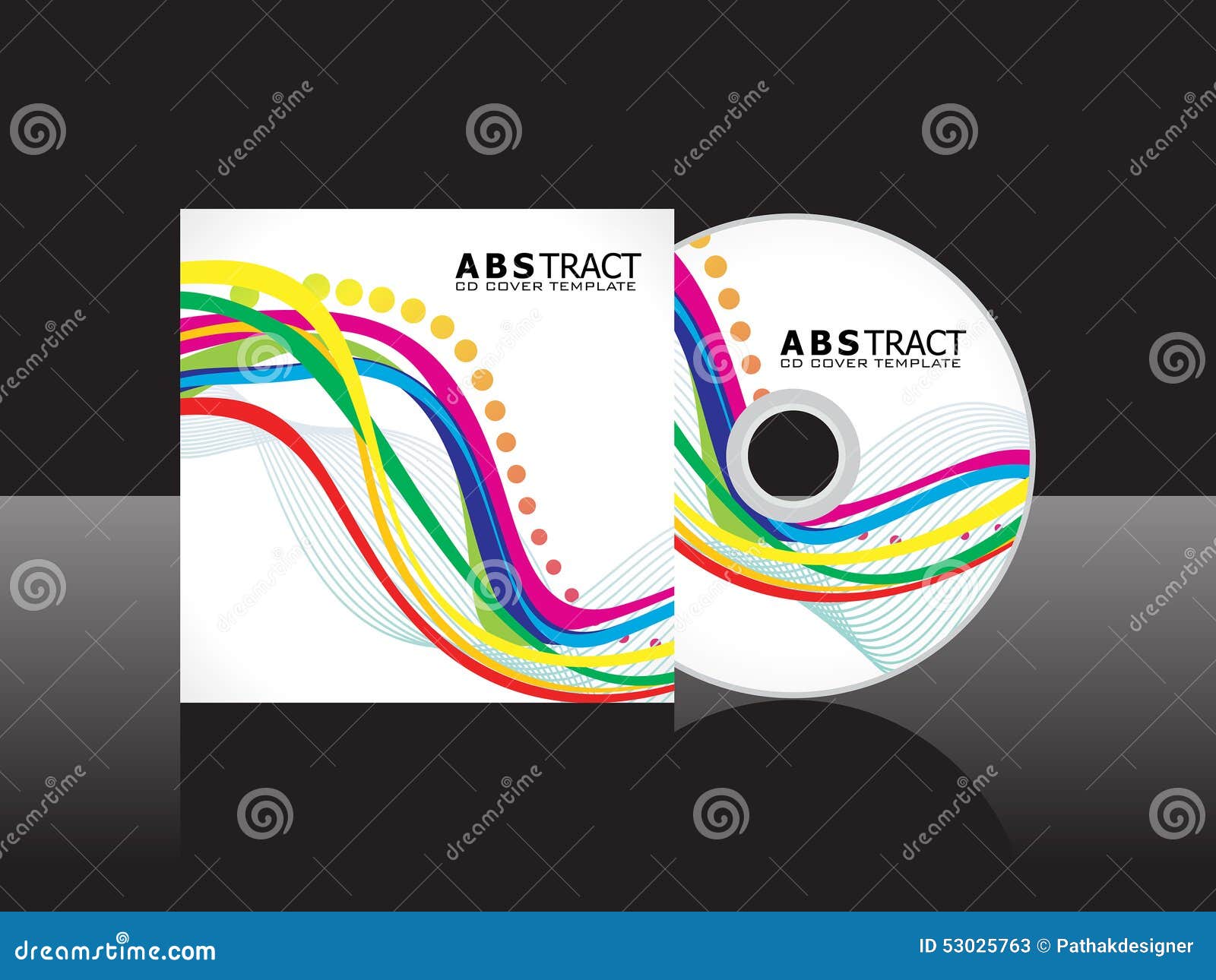 Abstract Colorful Cd Cover Template Stock Vector - Illustration of disc ...