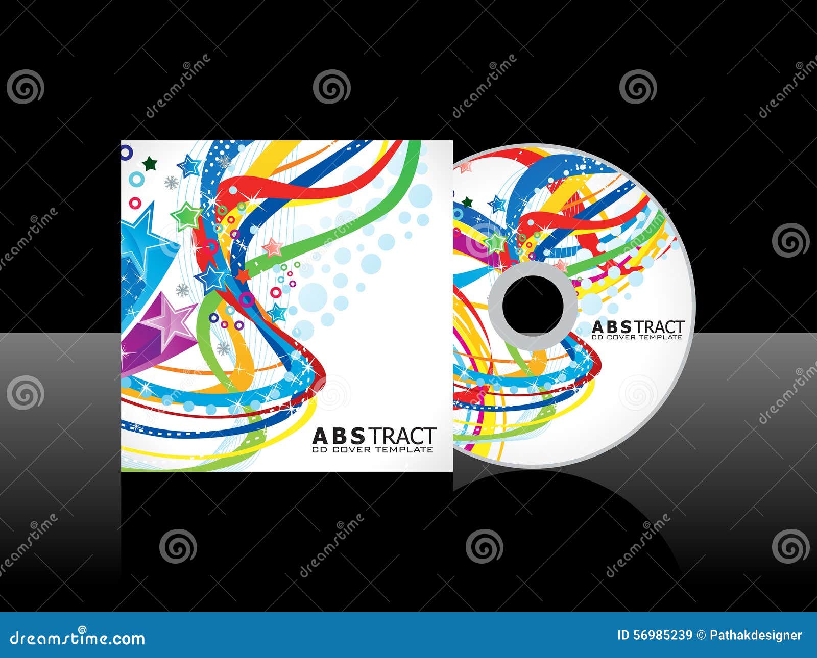 Abstract Colorful Cd Template Stock Illustration - Illustration of ...