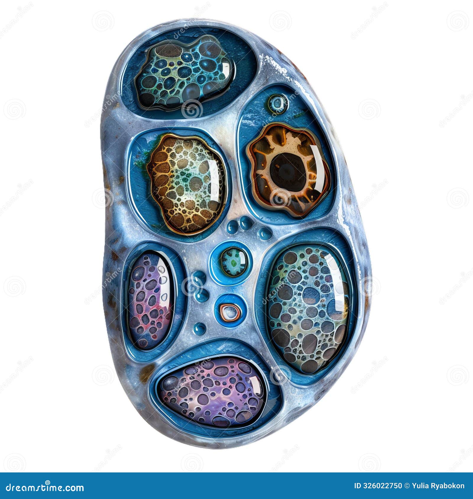 Abstract Colorful Cell Patterns on Transparent Background Stock ...