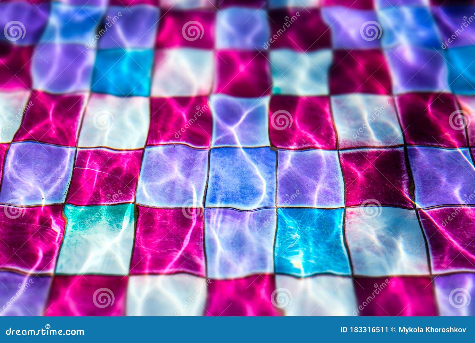 Abstract Ceramic Background. Colorful Tile Blurred Texture Background ...